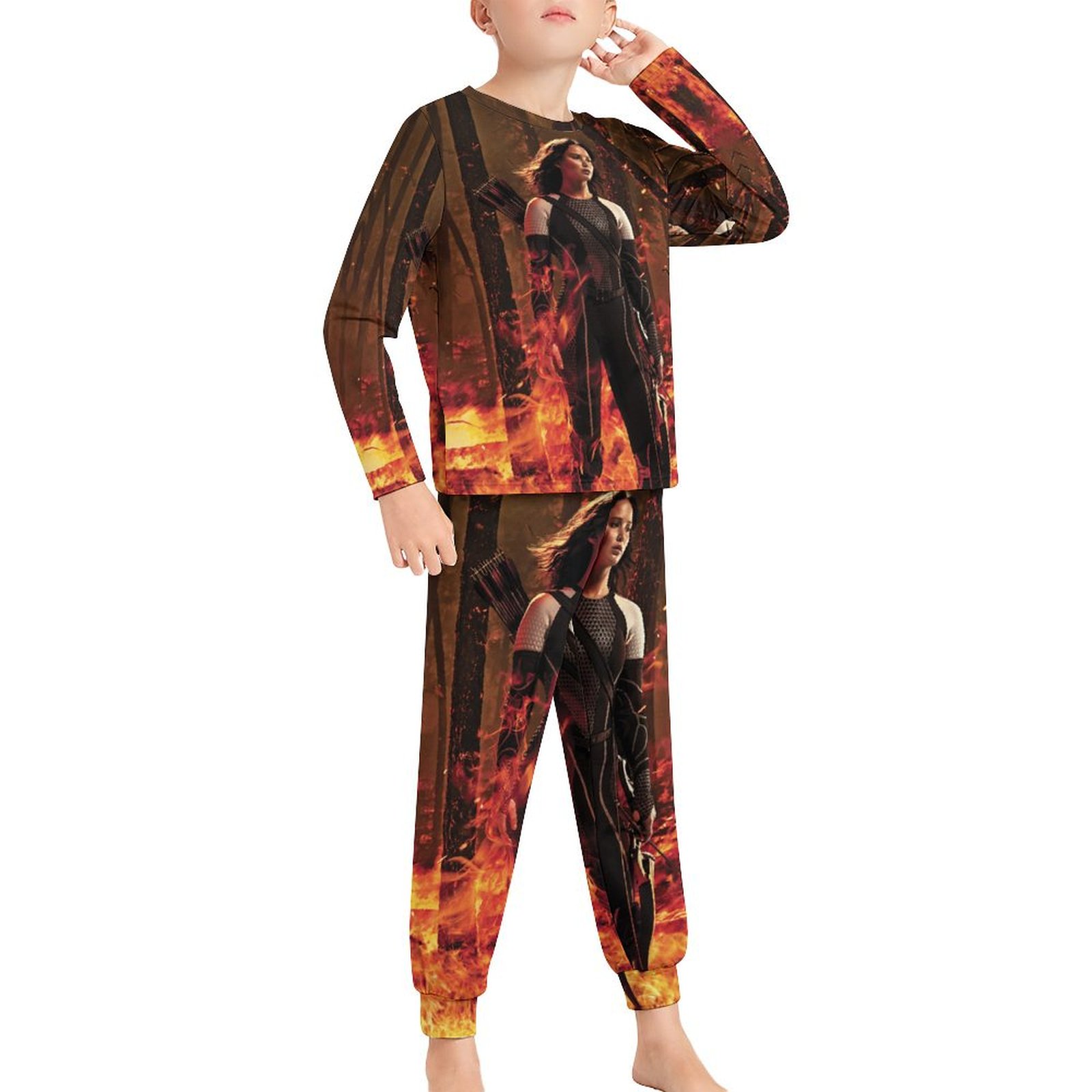 Kids The Hunger Games Pajama Long Sleeve Sleepwear Pant Set Cute ...