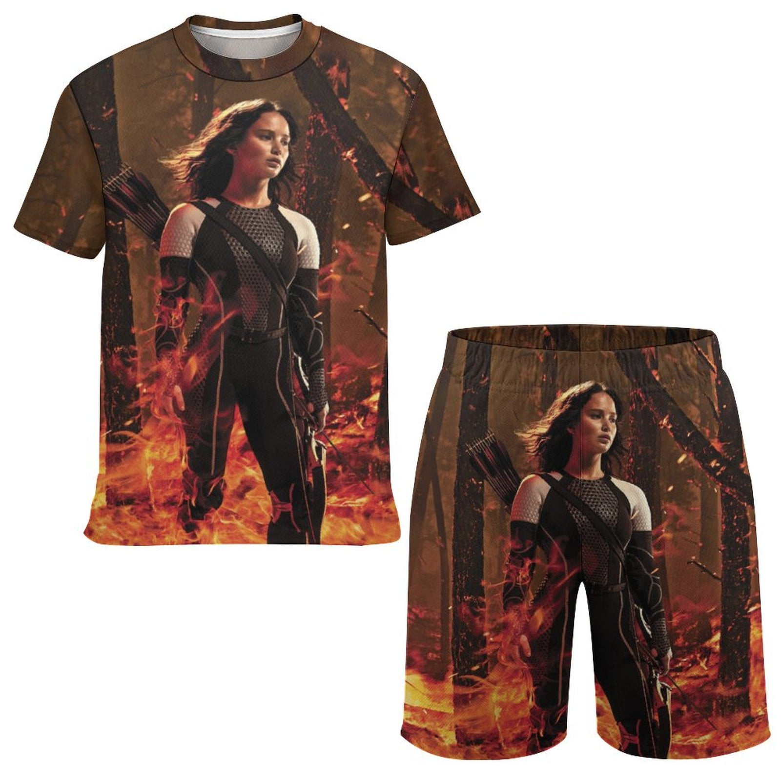 Kids The Hunger Games Short Set Summer TShirts And Shorts Tracksuits ...