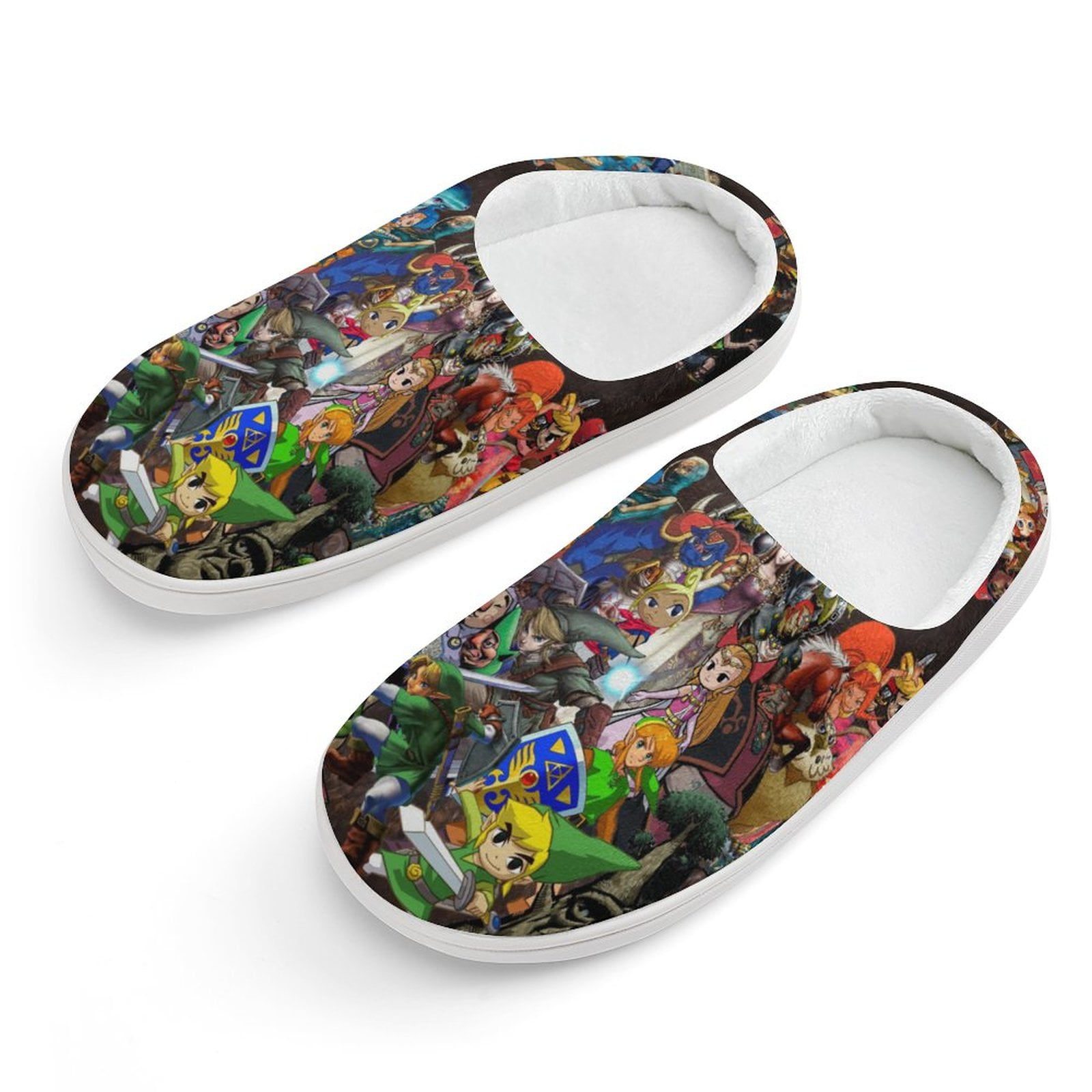Kids The Legend of Zelda Slippers Anti-slip Fluffy Fuzzy House Slippers ...