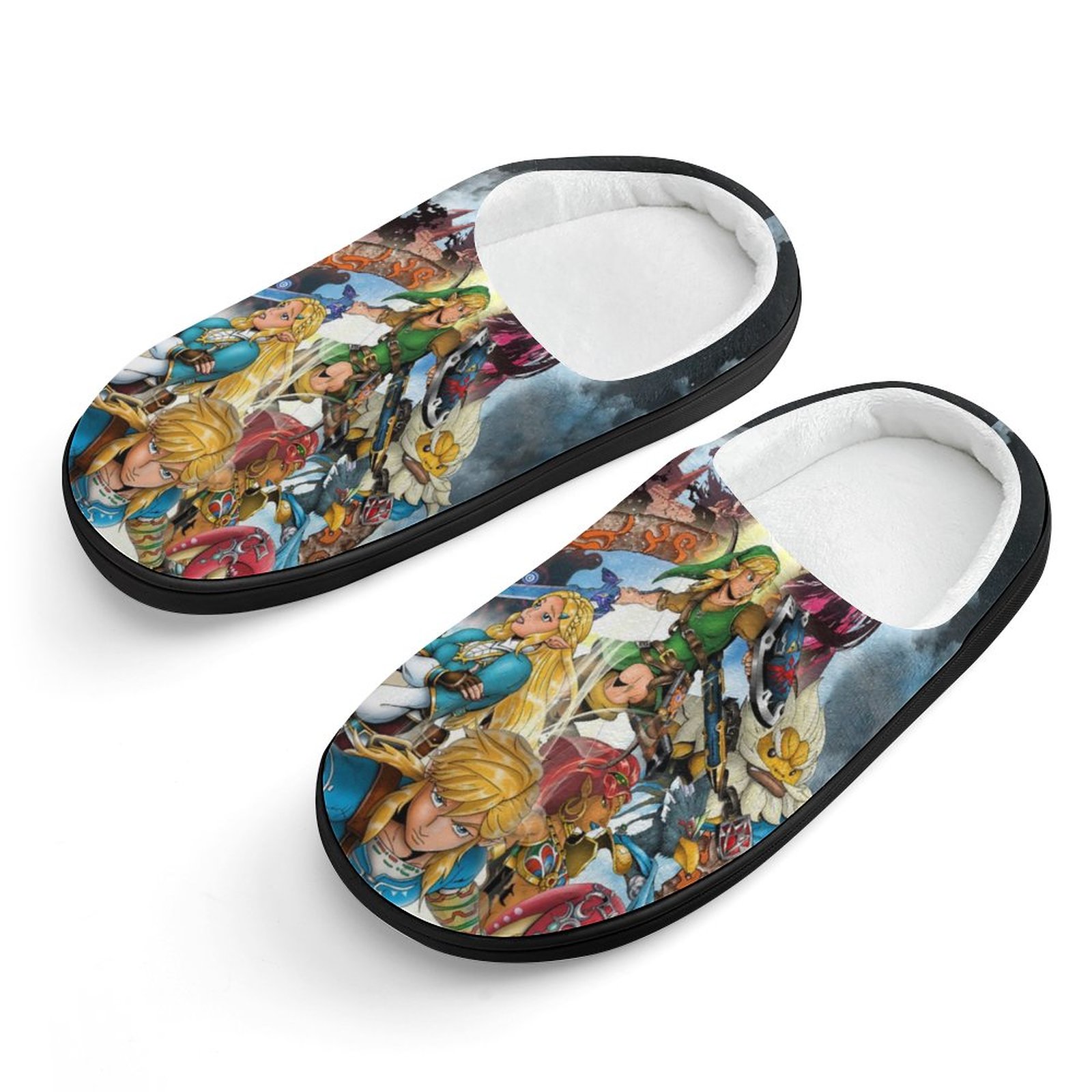 Kids The Legend of Zelda Slippers Anti-slip Fluffy Fuzzy House Slippers ...