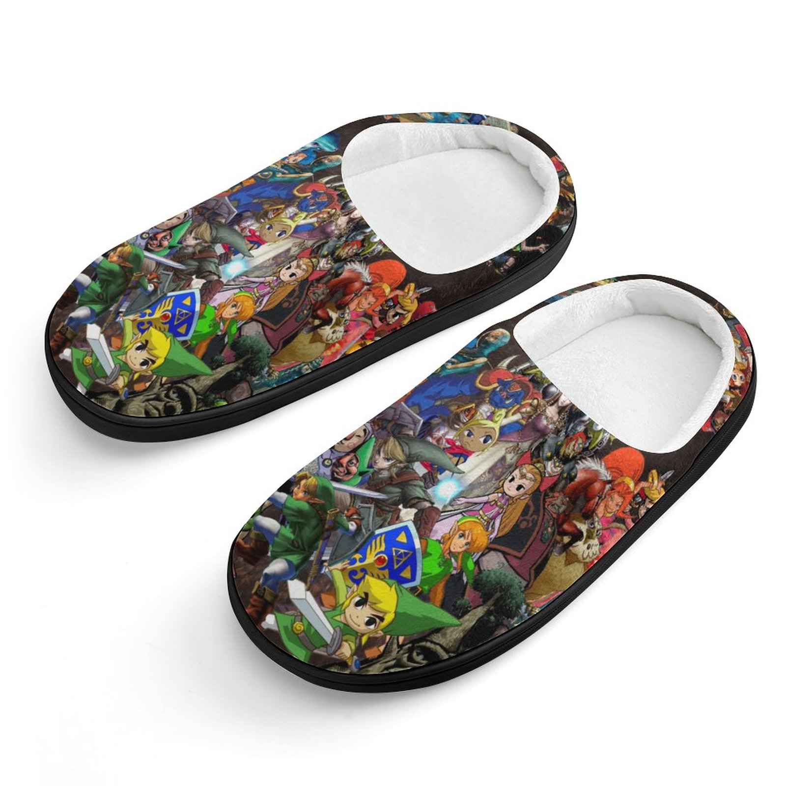 Kids The Legend of Zelda Slippers Anti-slip Fluffy Fuzzy House Slippers ...