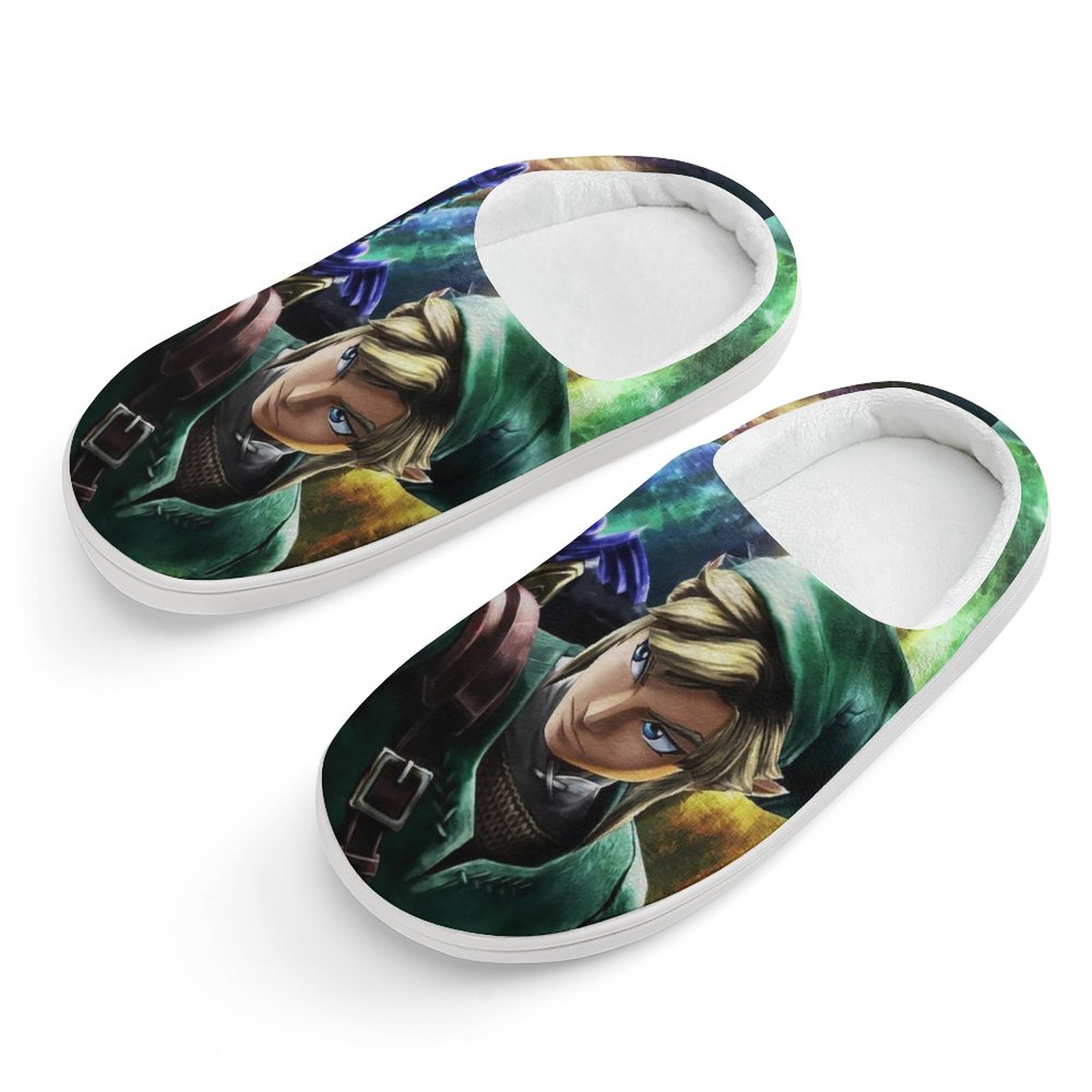 Kids The Legend of Zelda Slippers Anti-slip Fluffy Fuzzy House Slippers ...