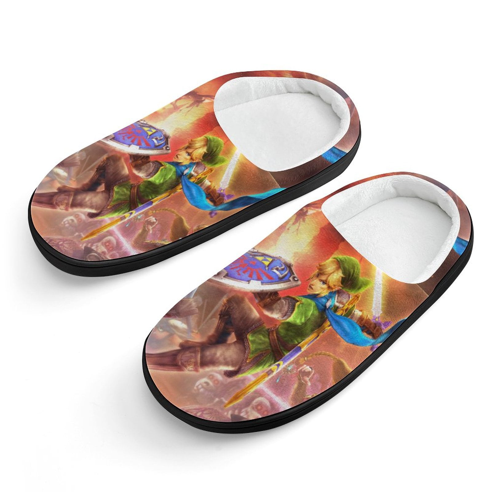Kids The Legend of Zelda Slippers Anti-slip Fluffy Fuzzy House Slippers ...