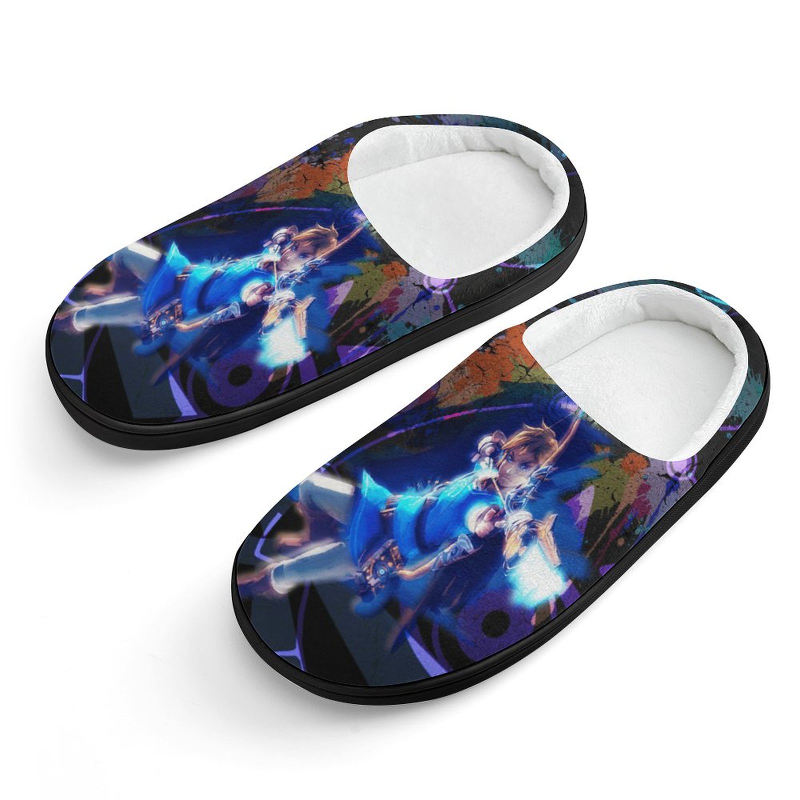 Kids The Legend of Zelda Slippers Anti-slip Fluffy Fuzzy House Slippers ...