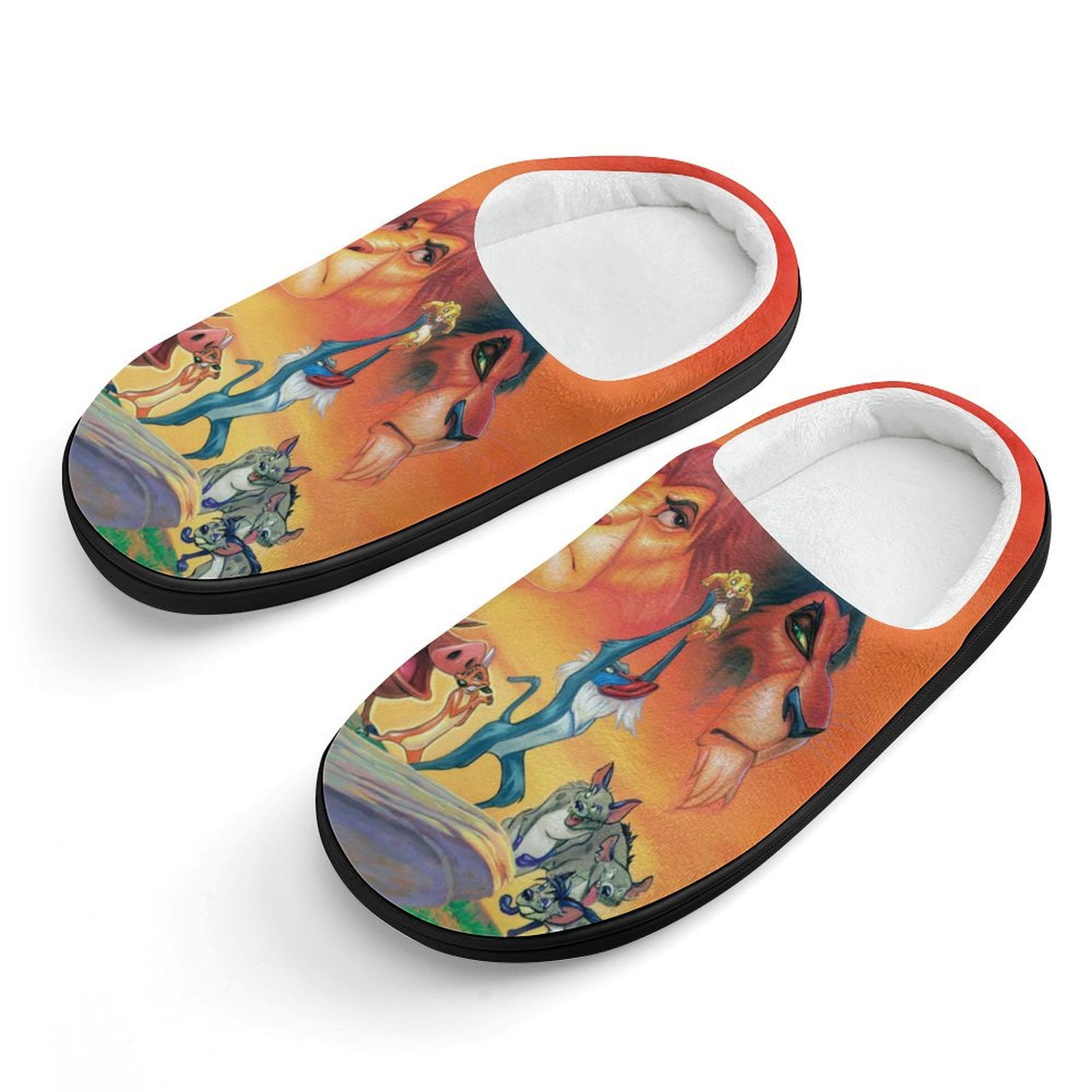 Kids The Lion King Slippers Boys Girls Non-Slip Fuzzy House Slippers ...