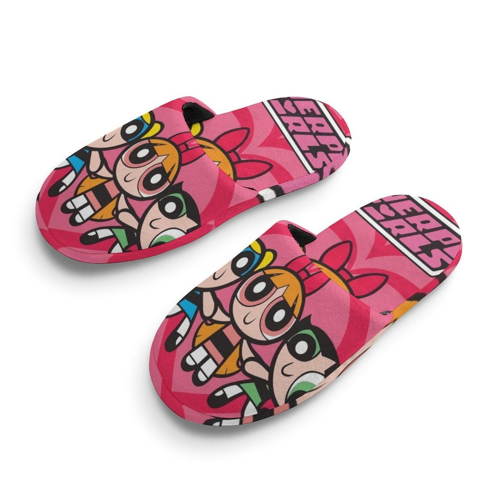 Kids The Powerpuff Girls Slippers Boys Girls Non-Slip Fuzzy House ...