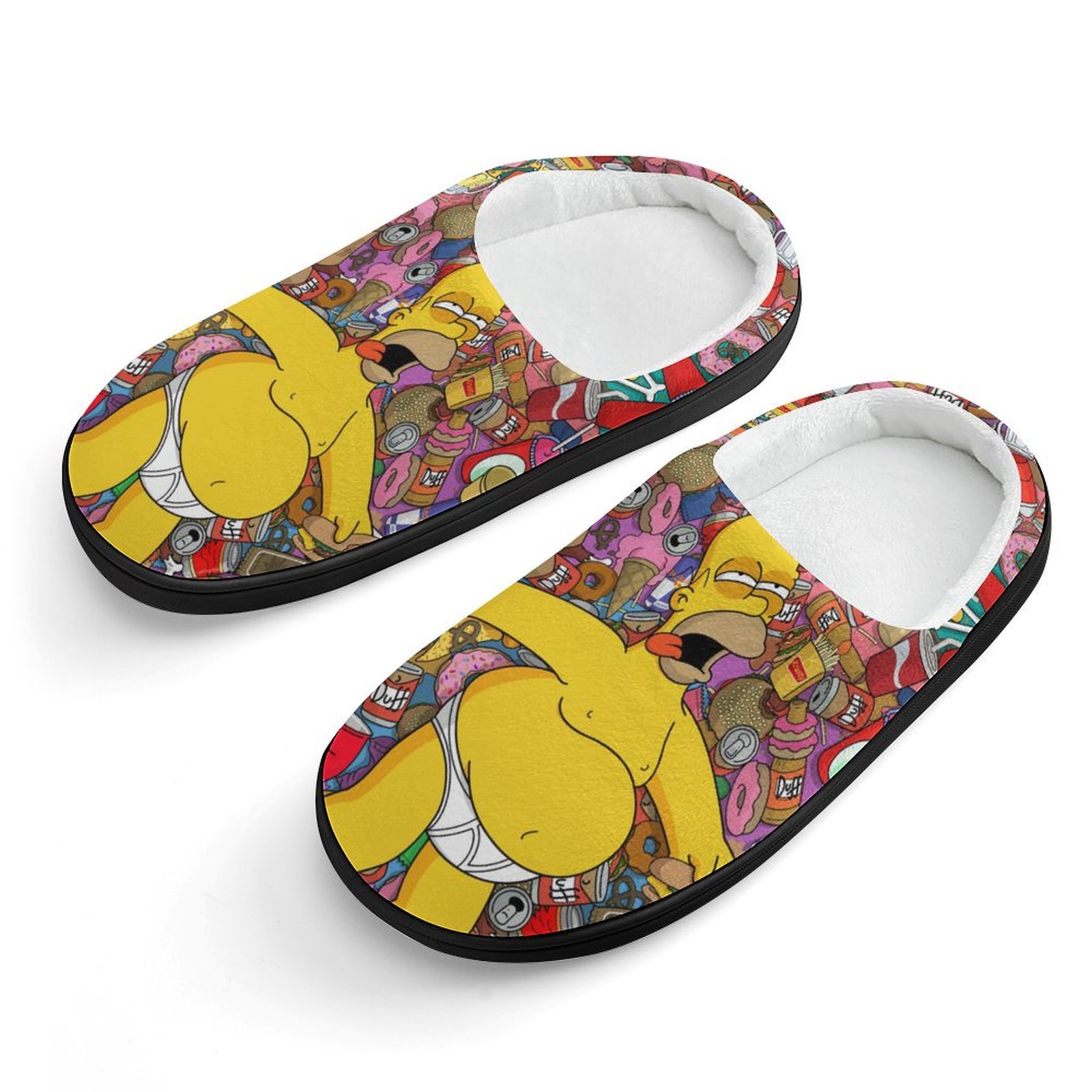 Kids The Simpsons Slippers Boys Girls Non-Slip Fuzzy House Slippers ...