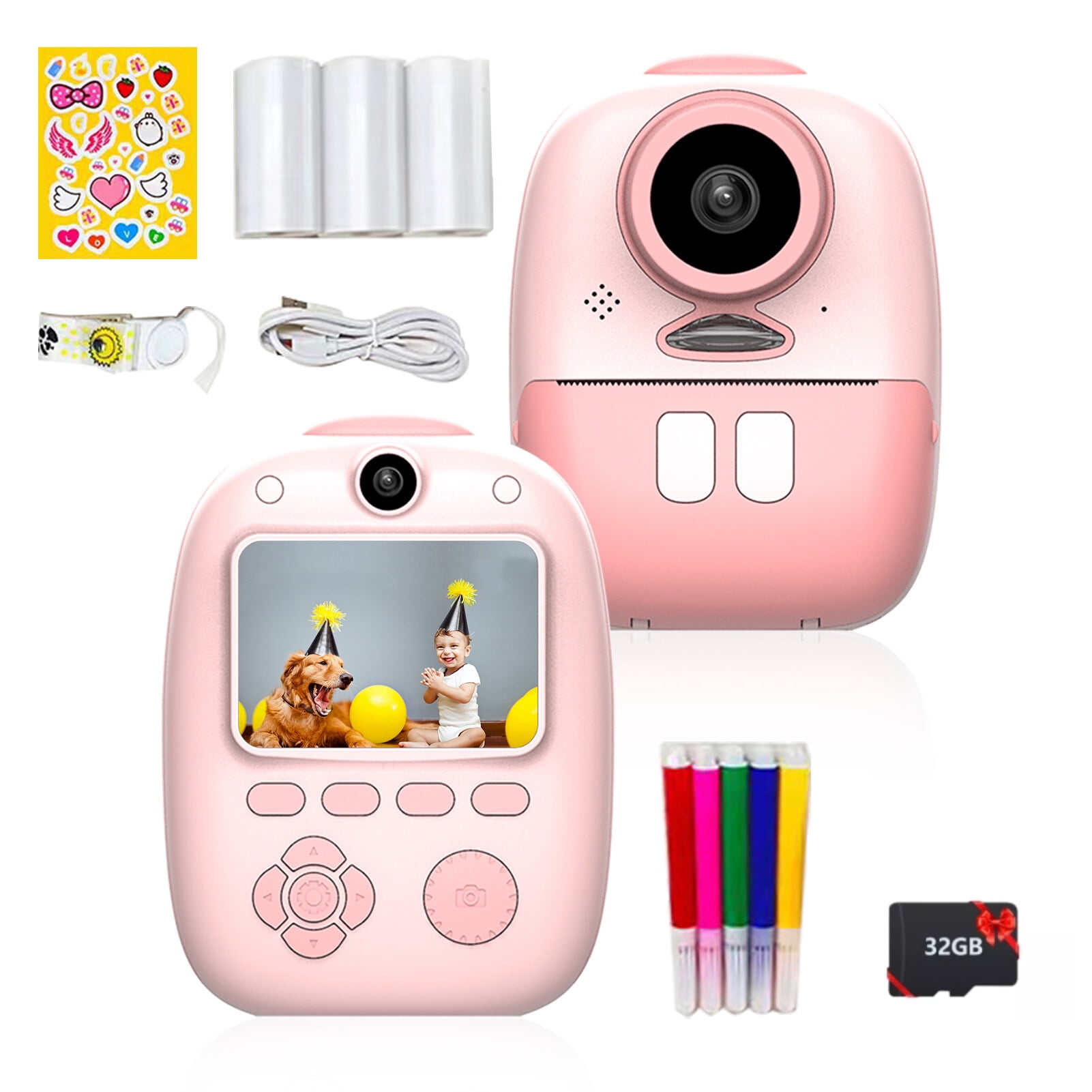 Kids Thermal Instant Print Camera Digital Video Camera 2 Inch High ...