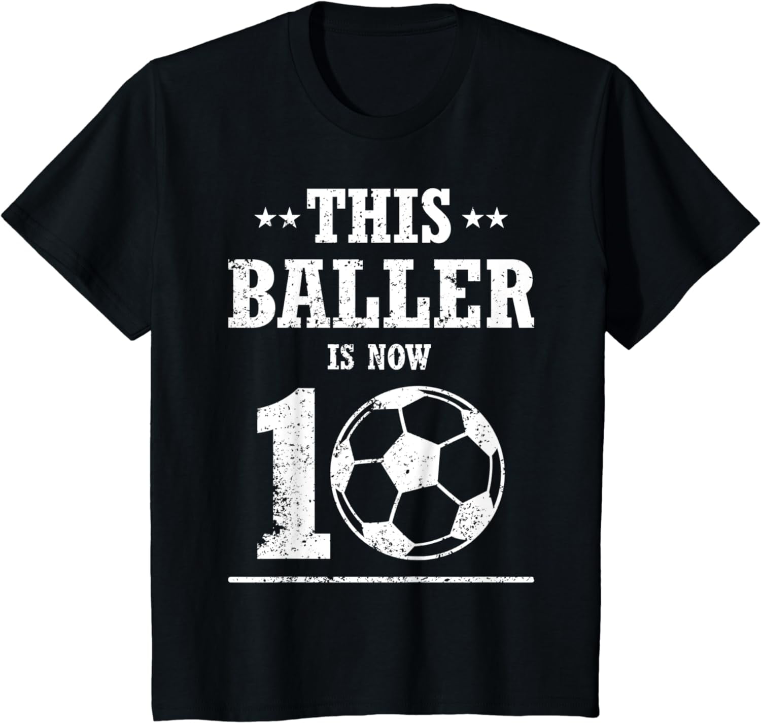 Kids This Baller is now10 Soccer 10th Happy Birthday For Boy tees T ...