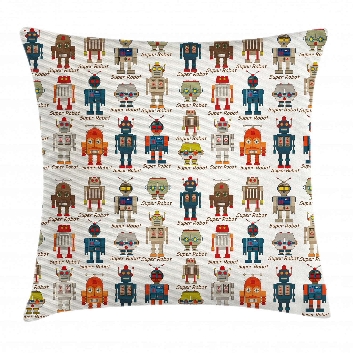 Kids Throw Pillow Cushion Cover, Various Different Super Robot Figures ...