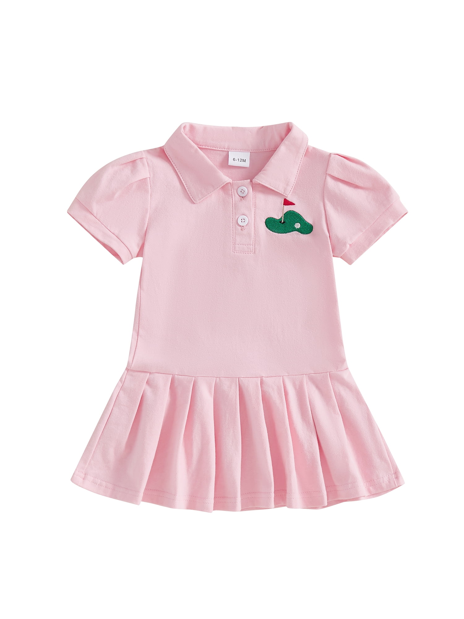 Kids Toddler Baby Girl Golf Outfit Golf Polo Dress Short Sleeve Hole in ...