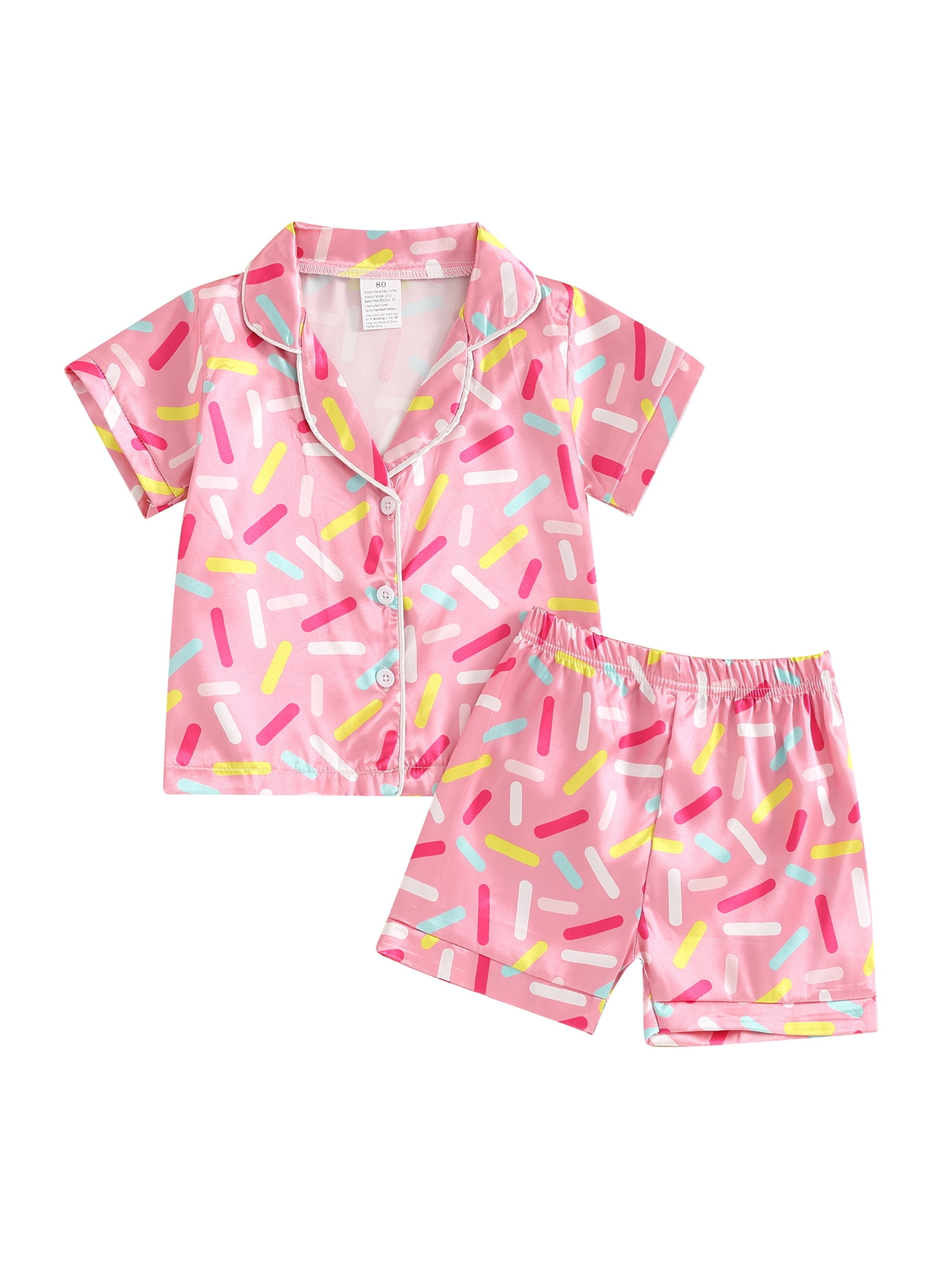 Kids Toddler Baby Girls Summer Pajamas Set Dog Butterfly Print Short ...