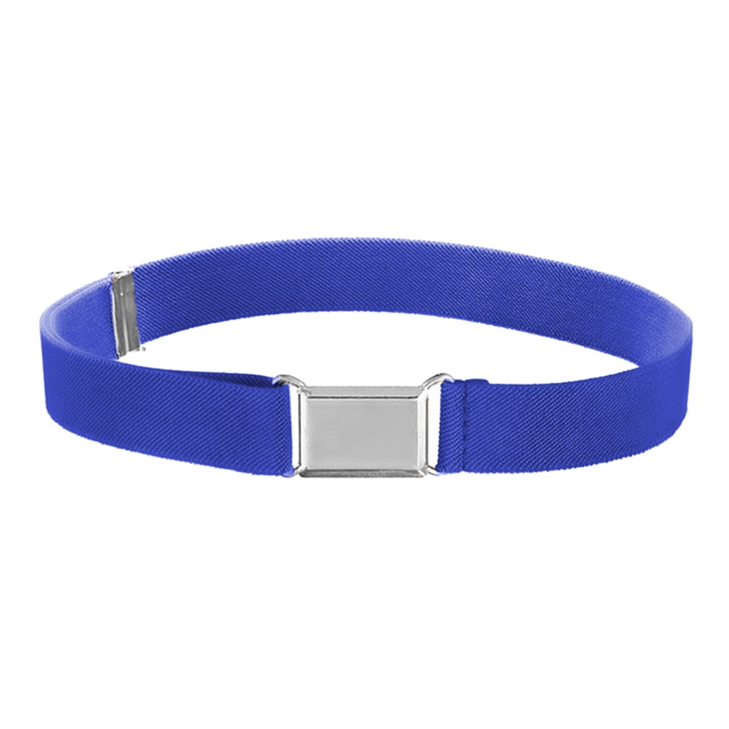 Kids Toddler Belt Elastic Adjustable Stretch Unisex Belts Silver Square ...