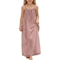 Kids Toddler Girls Open Back Spaghetti Strap Beach Maxi Dress Loose ...
