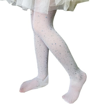 Girls Sparkle Tights Stockings for Kids Fishnet Rhinestone Shimmer ...