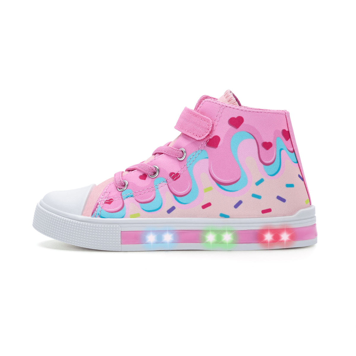 Kids Toddler High Top Sneakers Boys Girls Light Up Shoes Child Easy ...