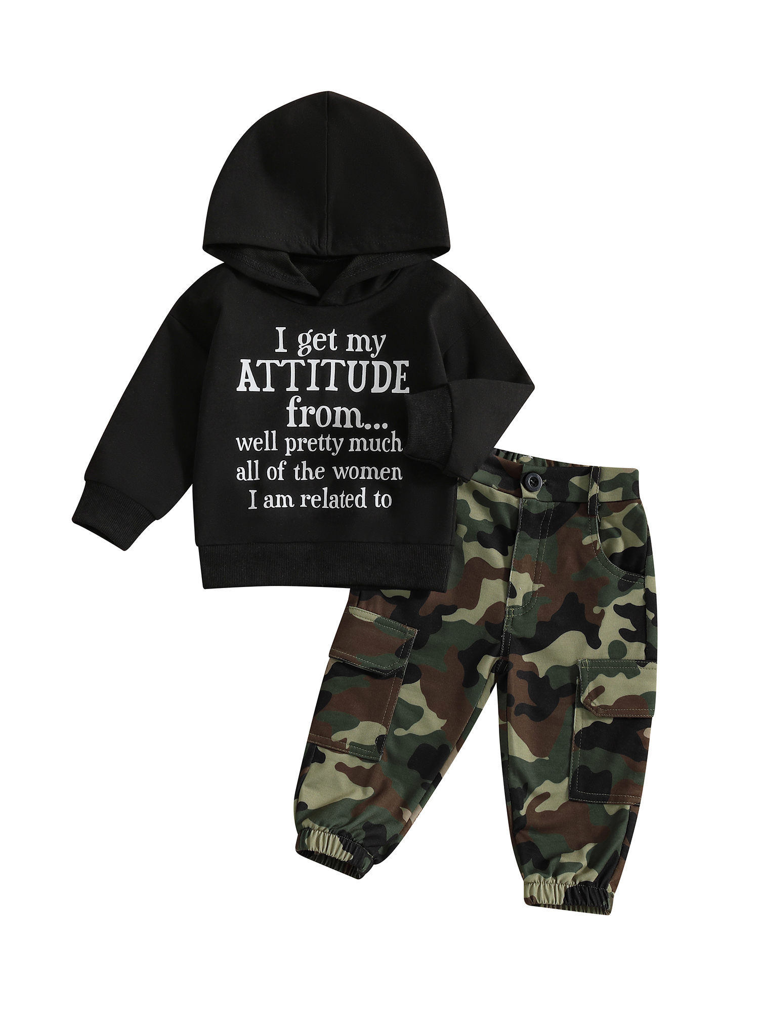 Kids Toddler Little Boy Hooded Fall Outfits 18 24 Months 2T 3T 4T 5T 6T ...