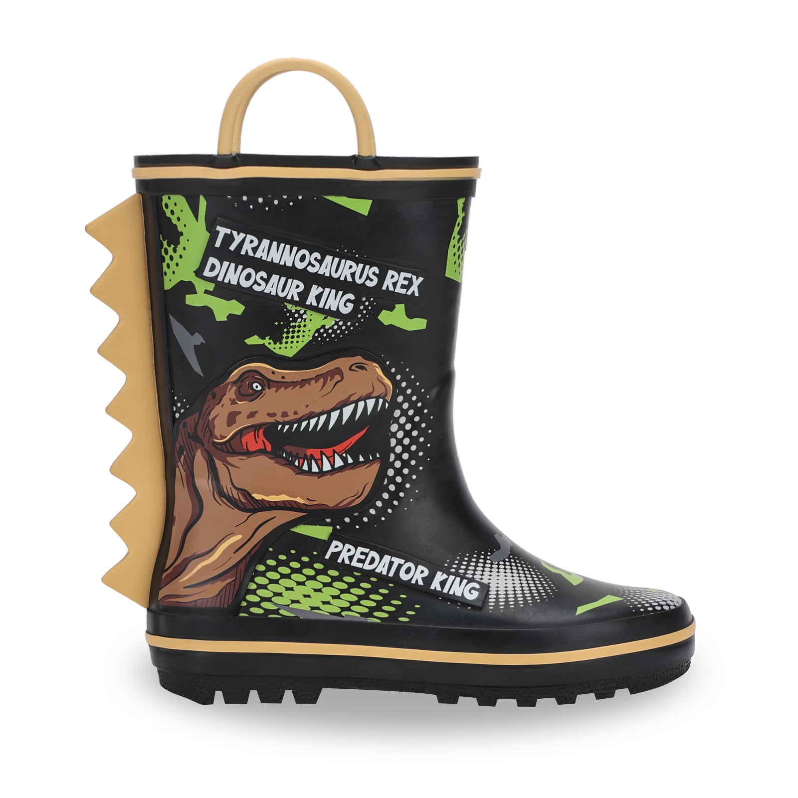 EUXTERPA Toddler Rain Boots for Boys Waterproof Kids Dinosaur Rubber ...