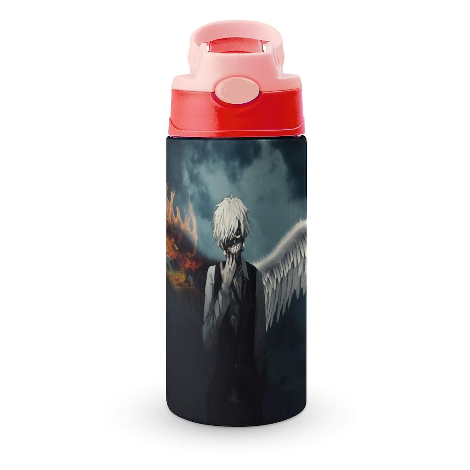 Kids Tokyo Ghoul Water Bottle with Straw Lid Vacuum Insulated Stainless ...