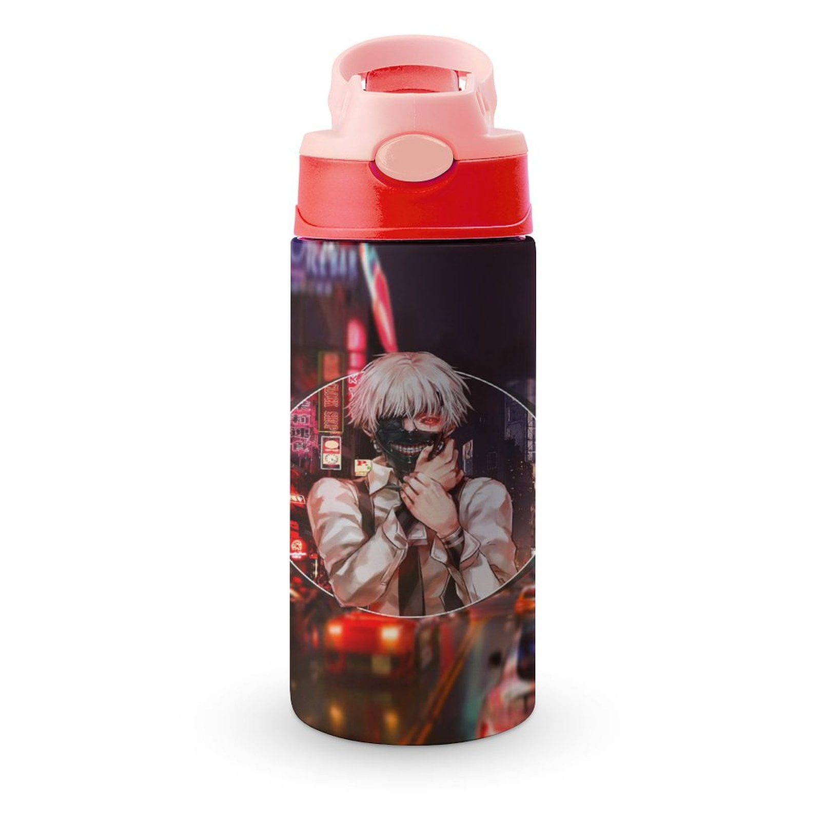 Kids Tokyo Ghoul Water Bottle with Straw Lid Vacuum Insulated Stainless ...