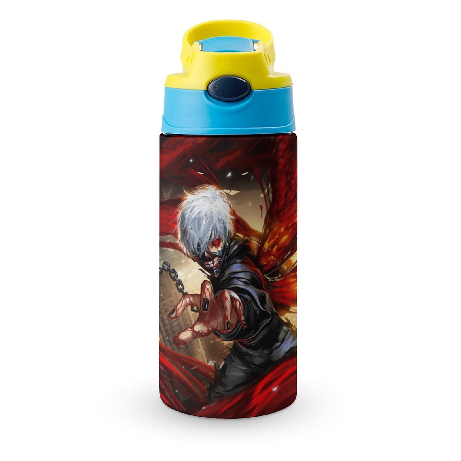 Kids Tokyo Ghoul Water Bottle with Straw Lid Vacuum Insulated Stainless ...
