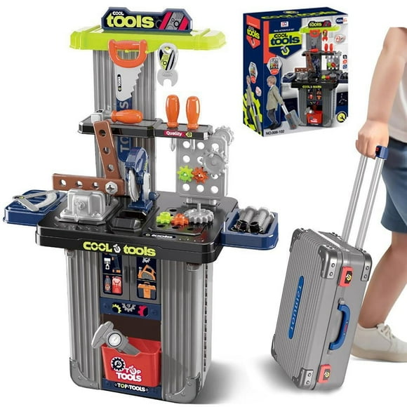 Kids Toy Tools Collection with Construction Sets and Accessories