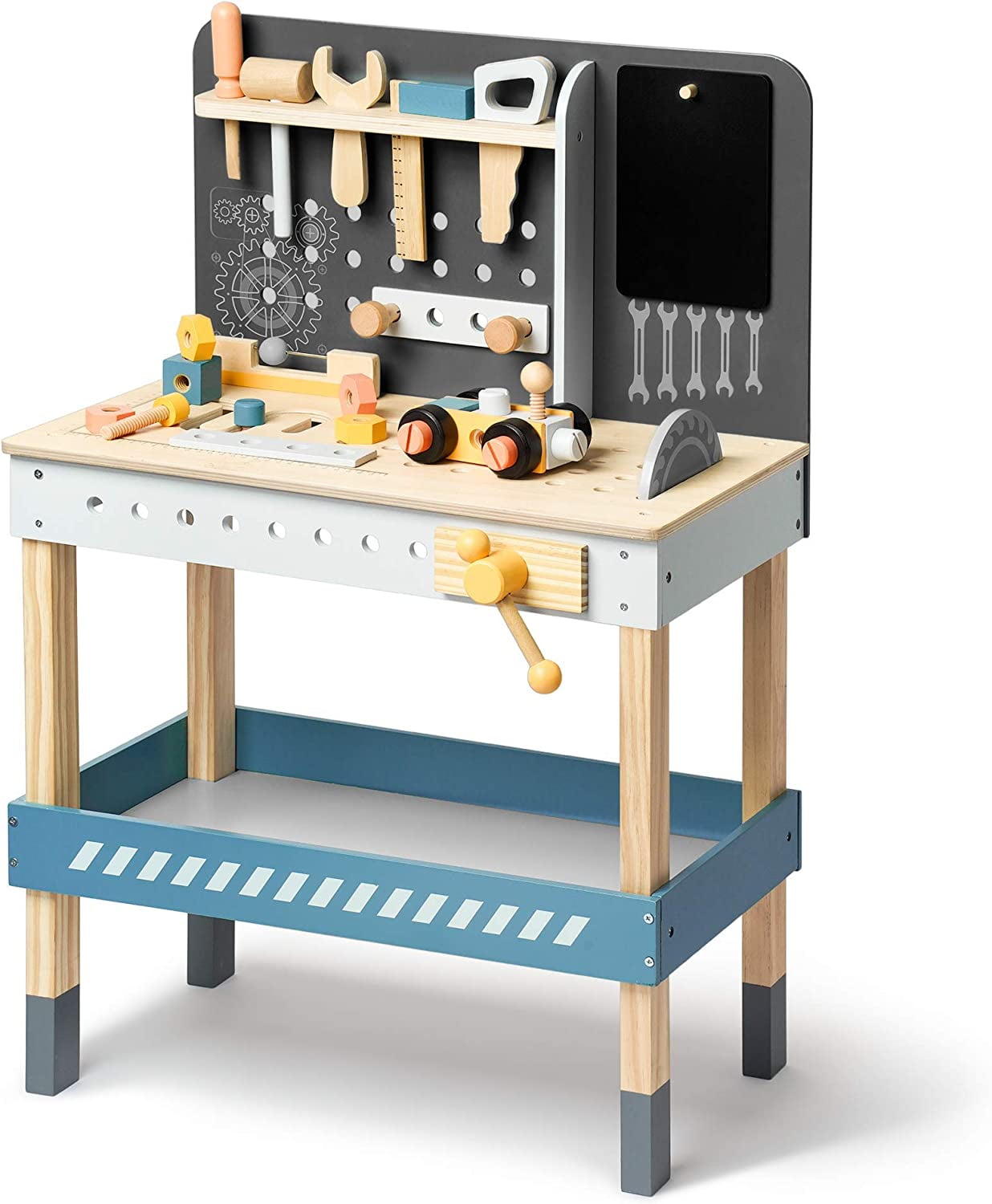 Kids Tool Bench, Wooden Toy Tool Bench with Realistic Tools and ...
