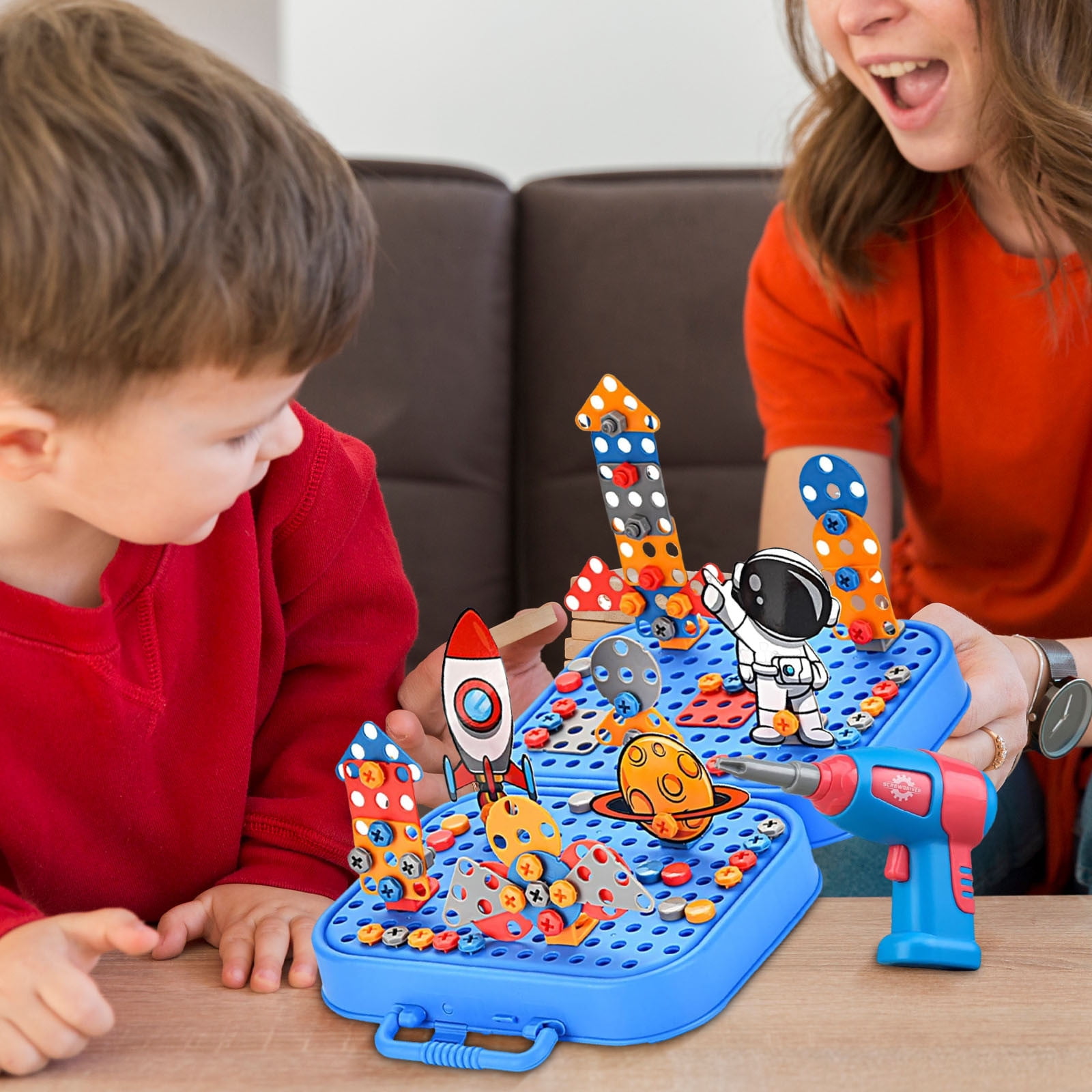 Kids Tool Box Play Set with Realistic Battery-Operated Drill | DIY ...