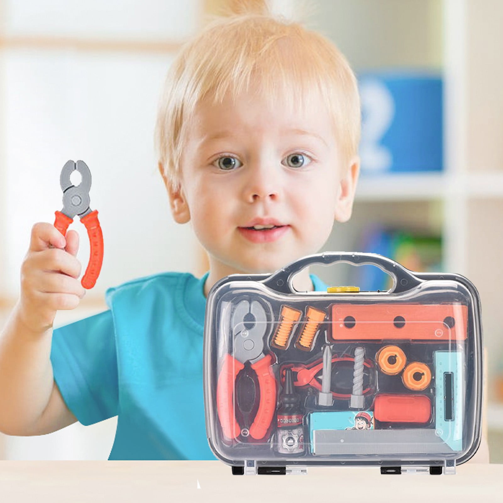 Kids Tool Set for 3+ Years - 13PCS Pretend Play Engineering Toys with ...