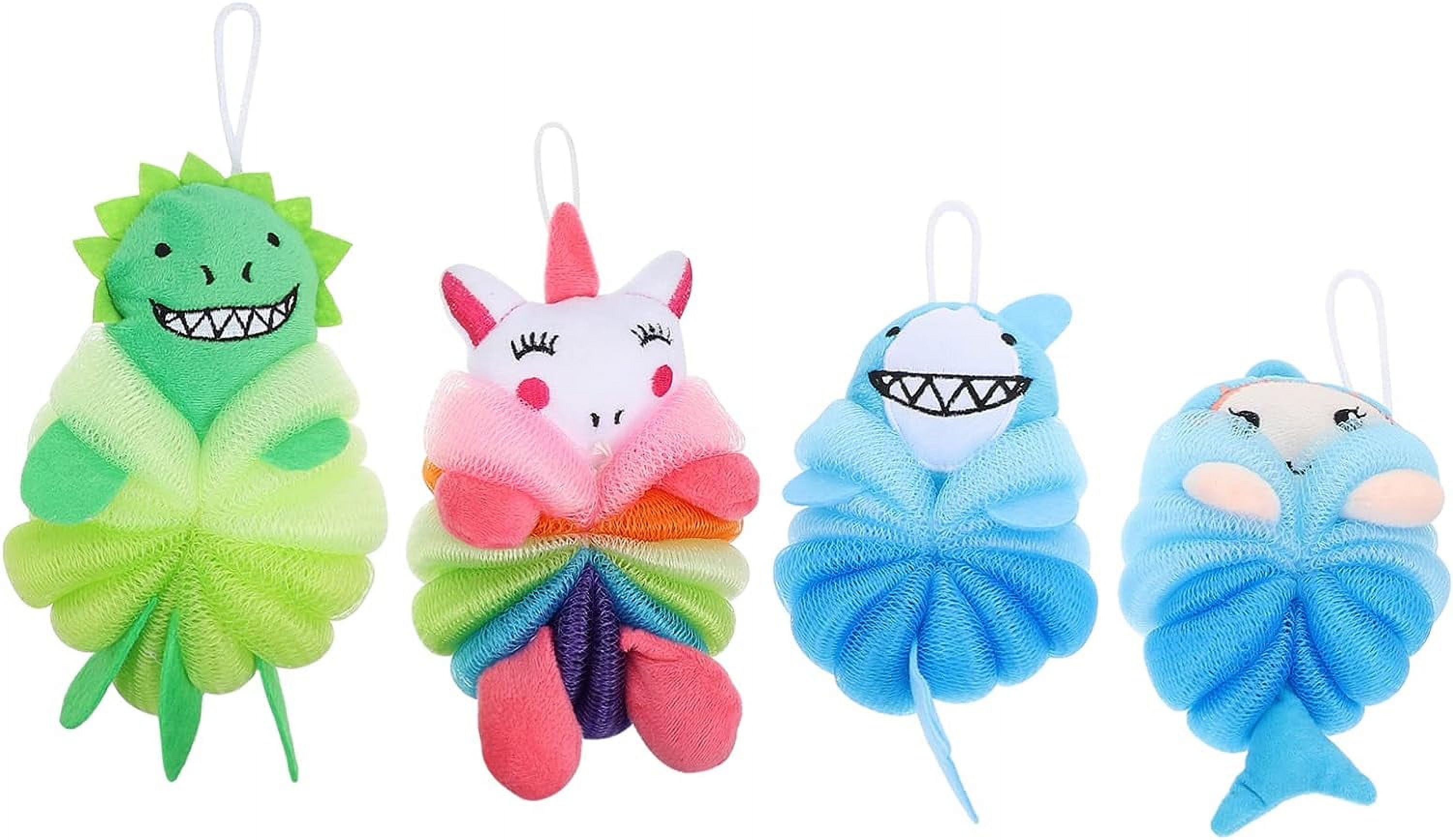 4pcs Children's Bath Ball Cleaning Scrubber Bath Sponges for Shower ...