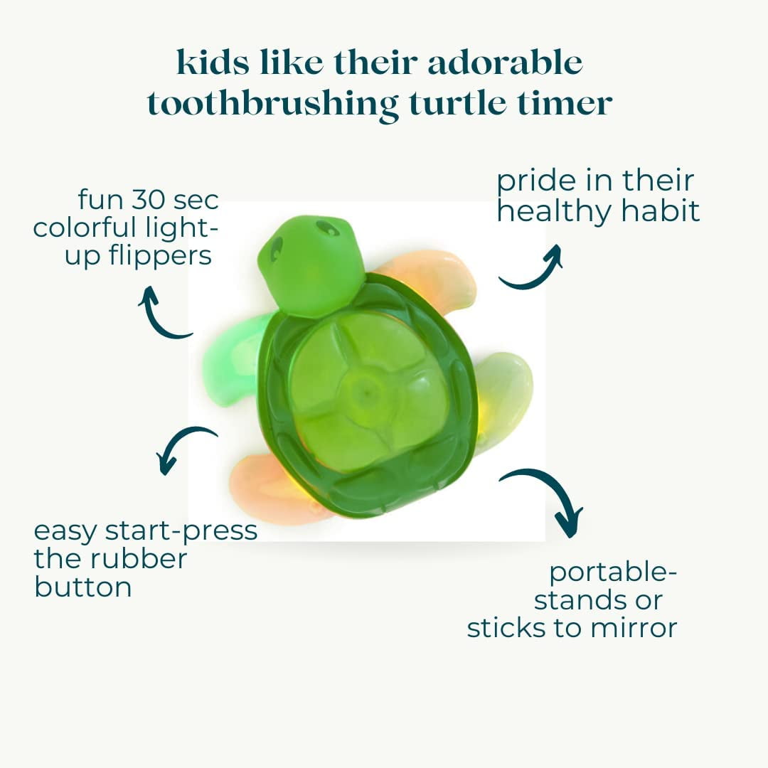 Kids Toothbrush Timer Light Up 30 Sec Turtle Flippers 2 Min Game ...