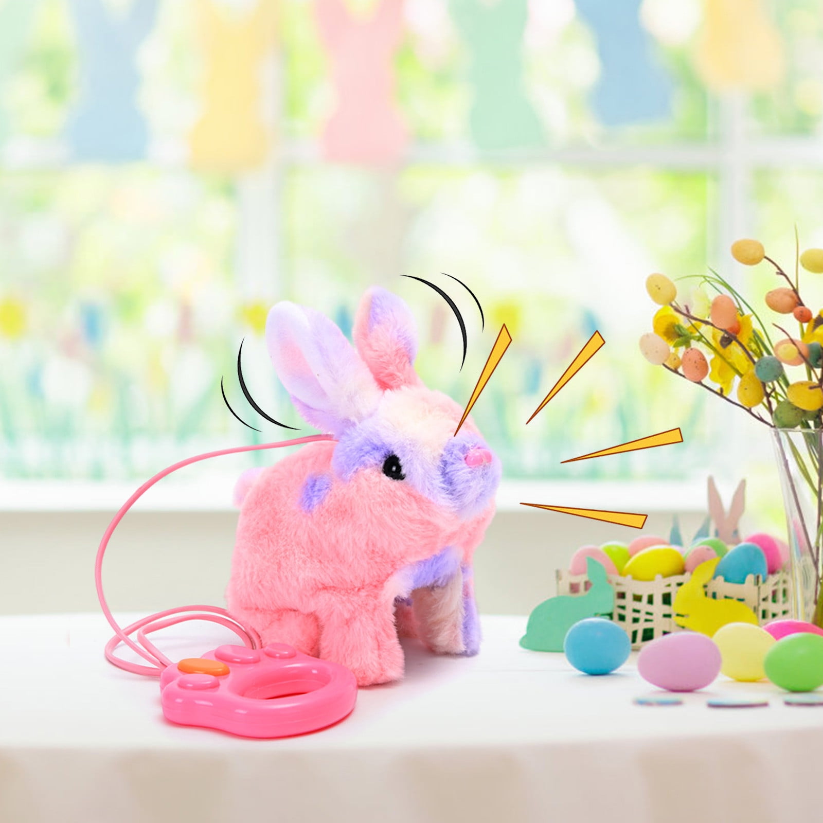 Kids Toy Bunny Realistic Interactive Electronic Pet Rabbit,Hopping ...