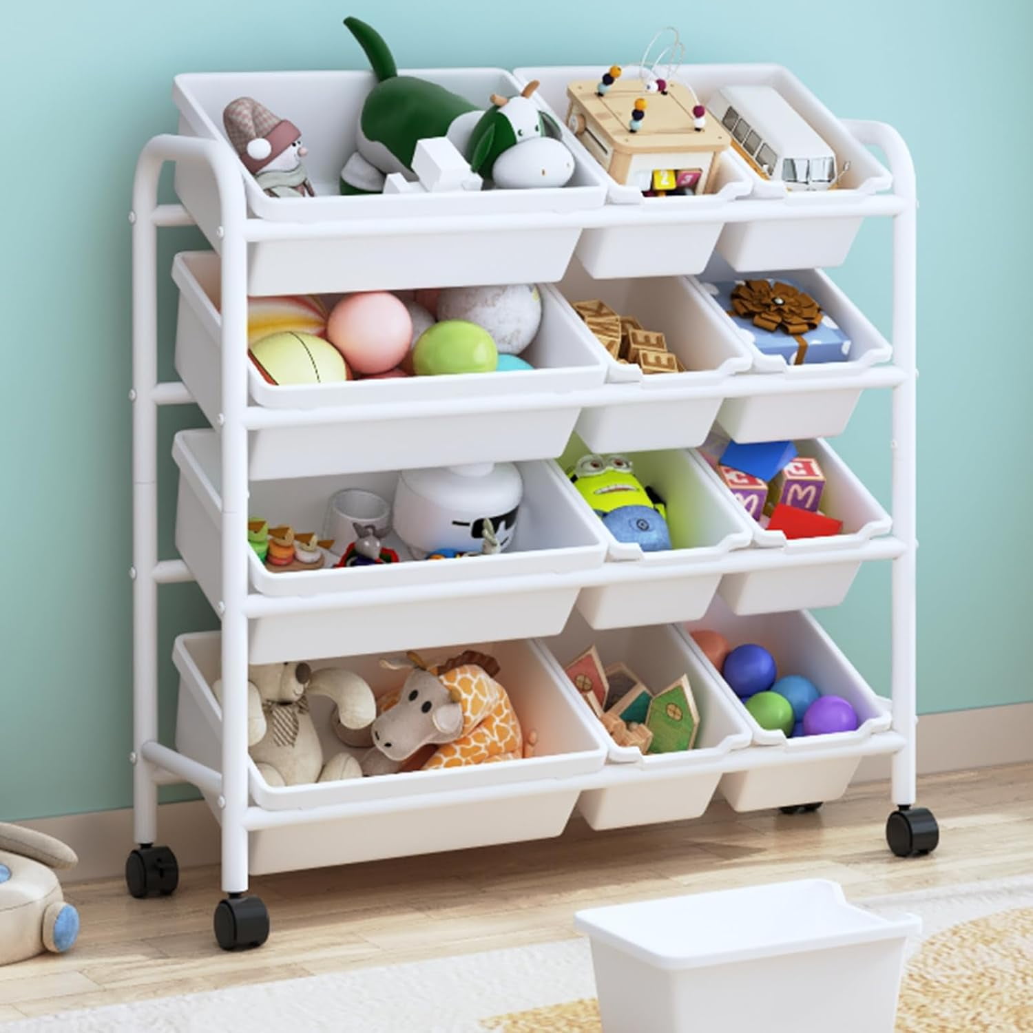 Customer reviews for Kids Toy Storage Organizer with 12 Plastic Bins, 4 ...