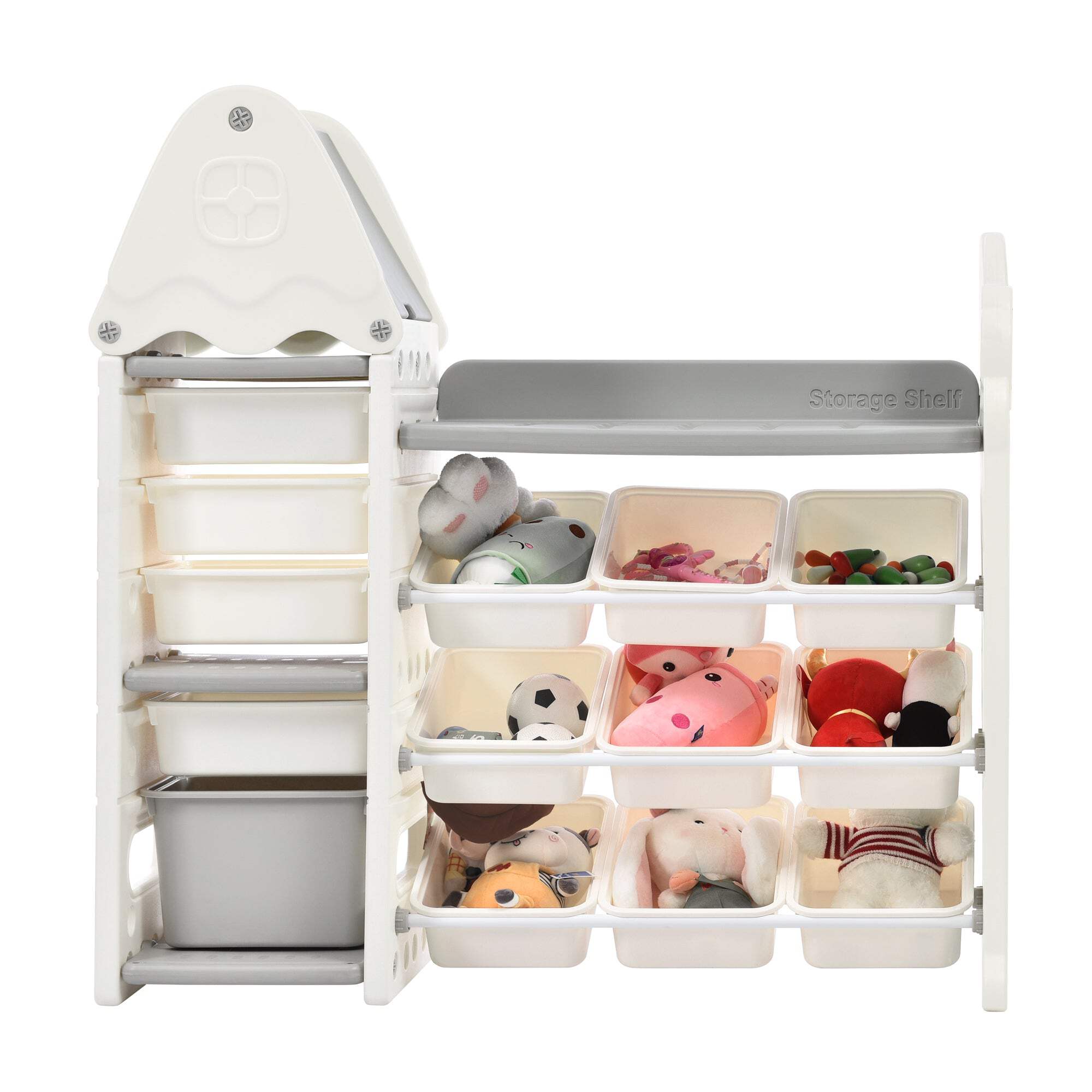 Kids Toy Storage Organizer With 14 Bins, Multi Functional Nursery ...