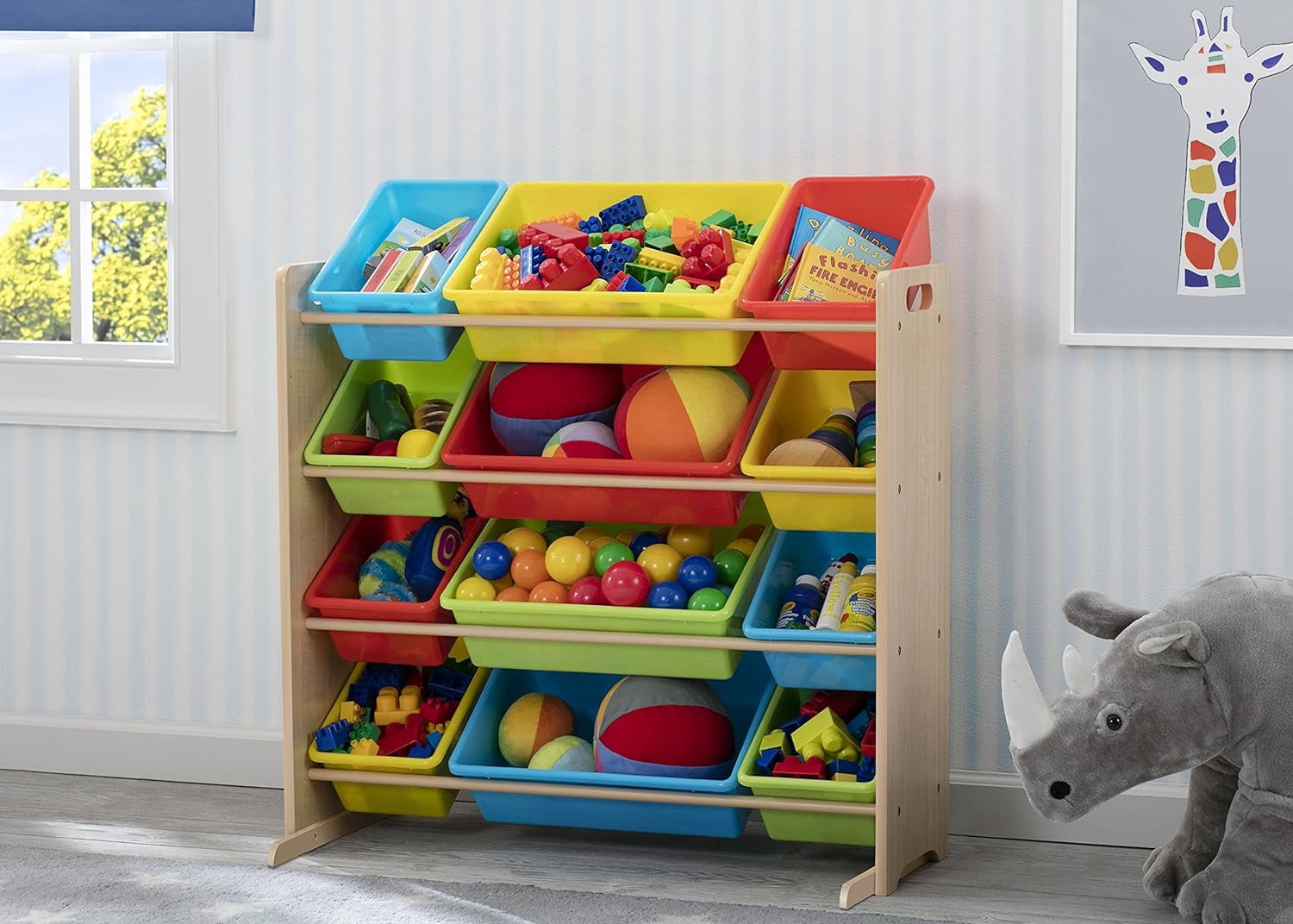 Kids Toy Storage Organizer with 12 Plastic Bins - Greenguard Gold ...