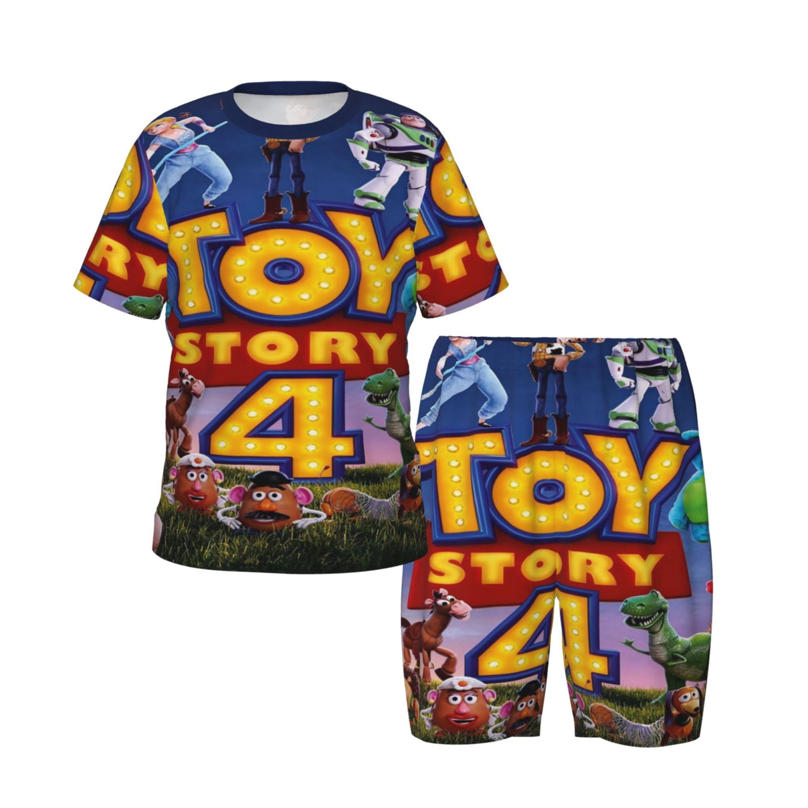 Kids Toy Stor Pajama Set Kids Cartoon Tee Shirt And Short Set 2PCS ...
