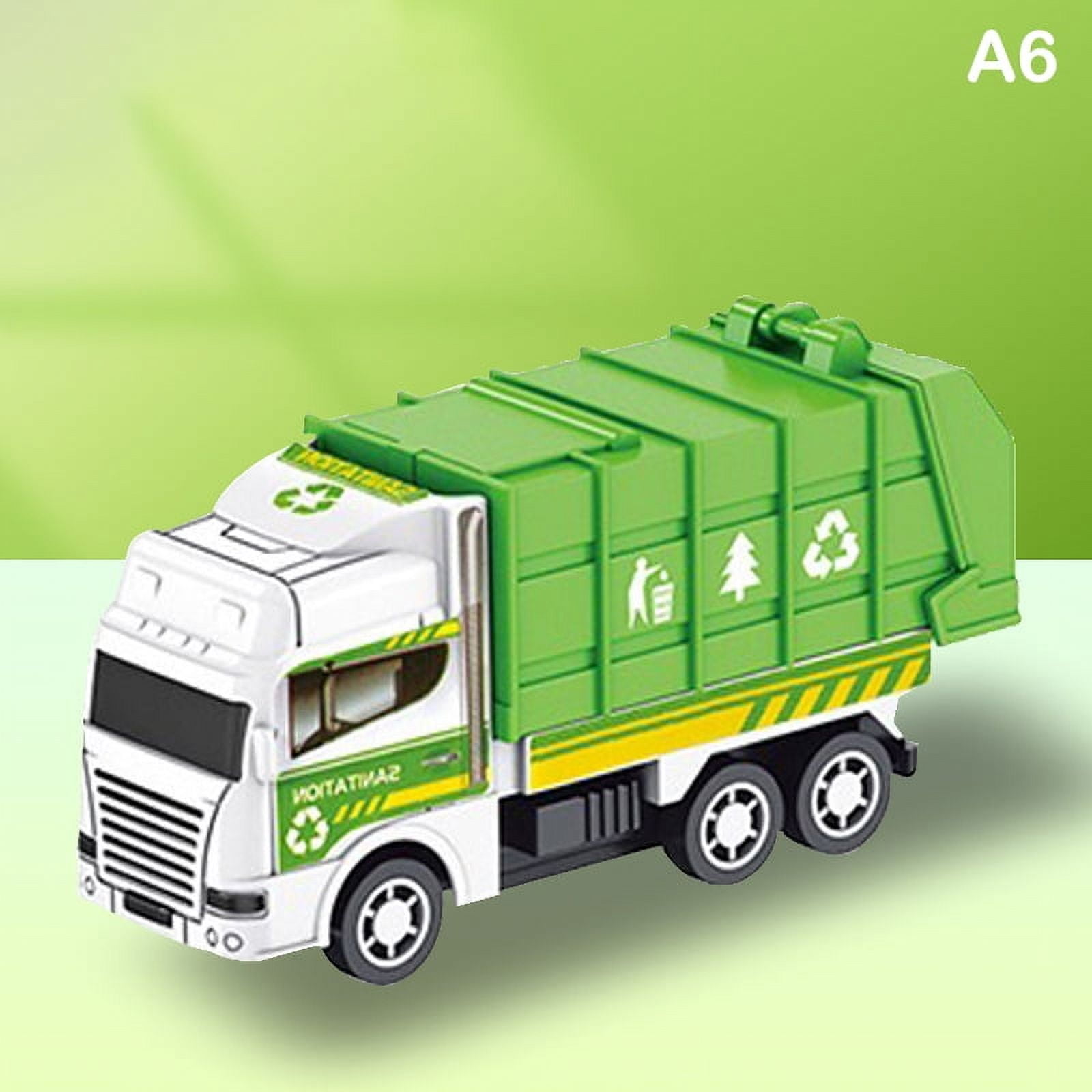 Kids Toys Car Inertia Sanitation Truck Models Pull Back Military ...