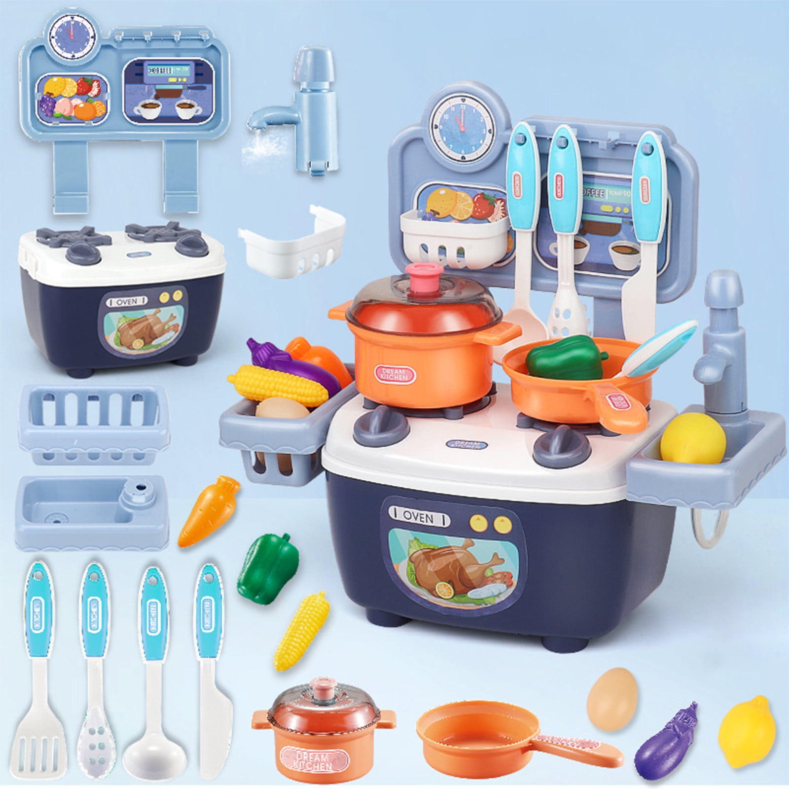 Kids Toys Clearance under $5! kkbbma Kids Kitchen Play Set,Kitchen Play ...