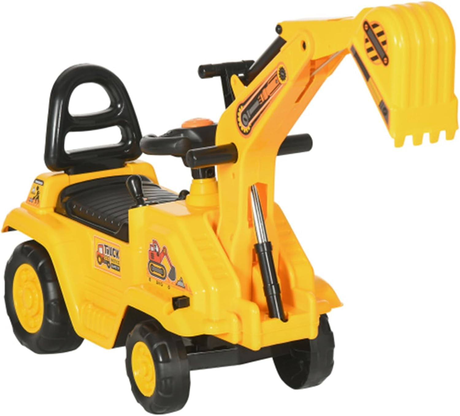 Kids Toys Ride-on Excavator Pulling Car for Age 2+, Children's ...
