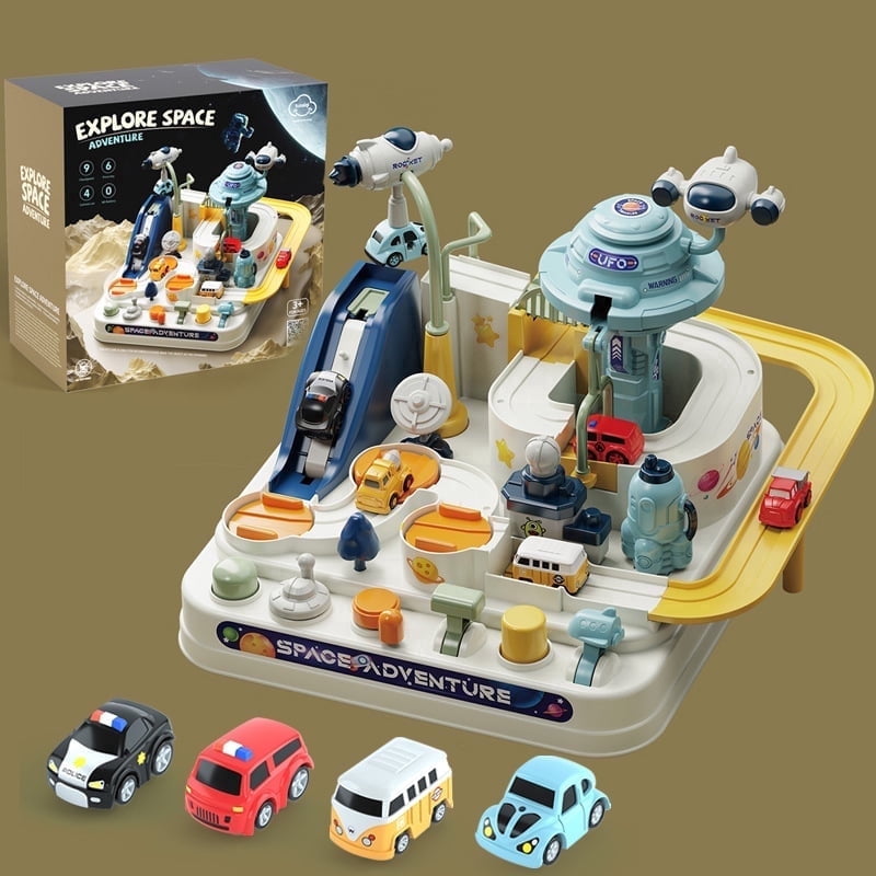 Kids Track Car Adventure Table Game – Interactive Racing Playset with ...