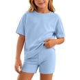 Kids Tracksuit Set Boys Girls Athletic Outfit Football Kit Sports ...