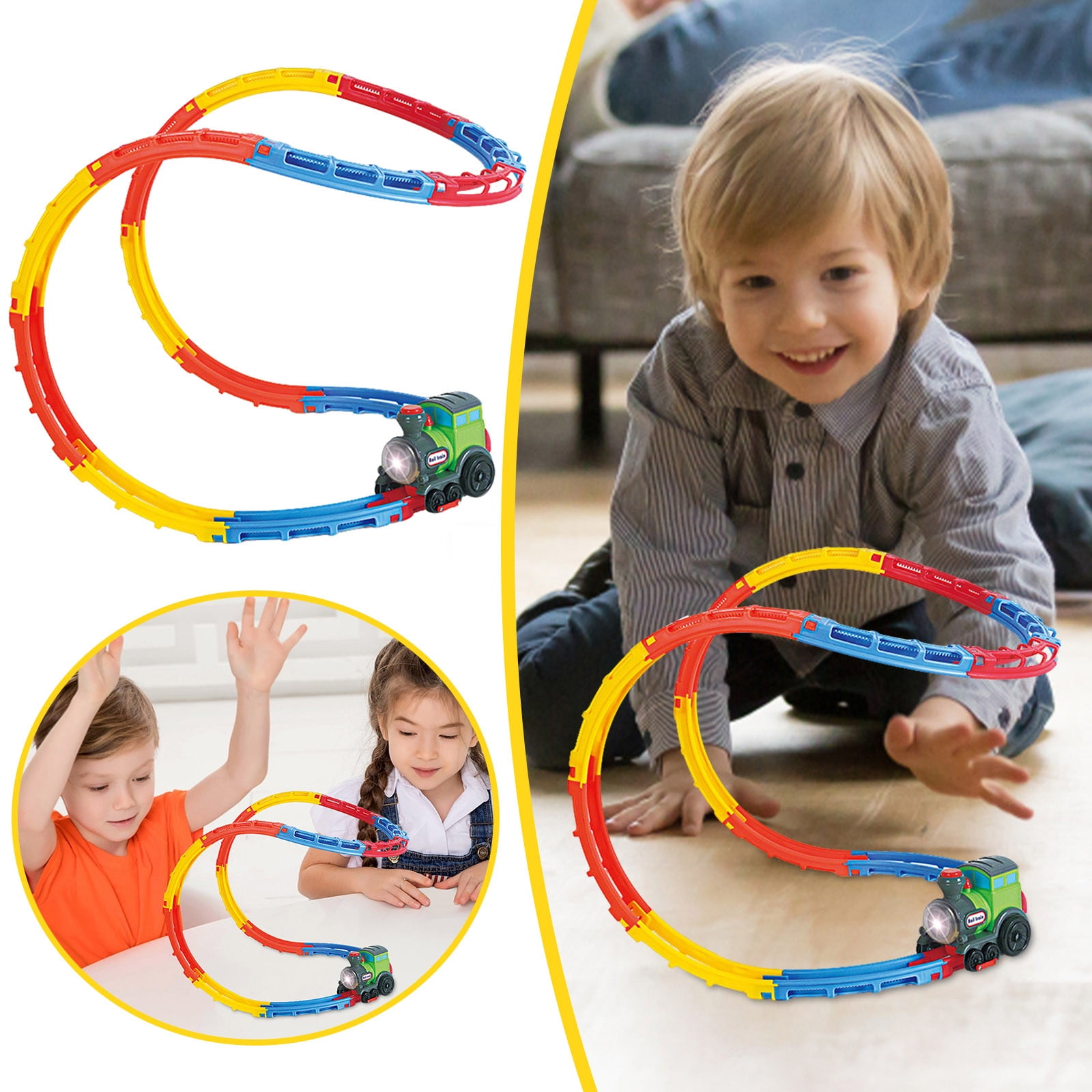 Education Train Track Playset Rolling Track Trains Development Toy ...