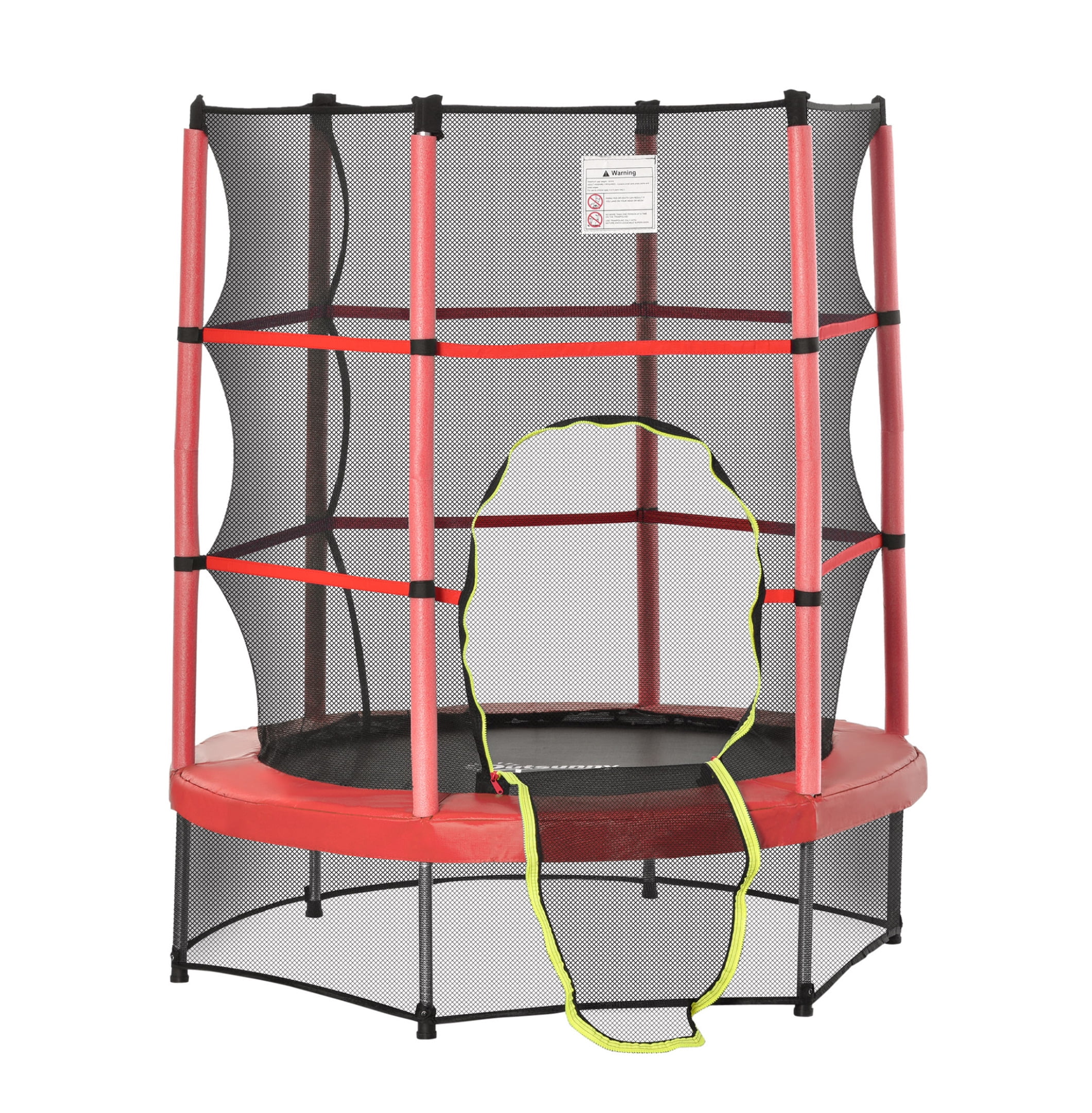 Kids Trampoline 55 Inch with Enclosure, Springless Trampoline for ...