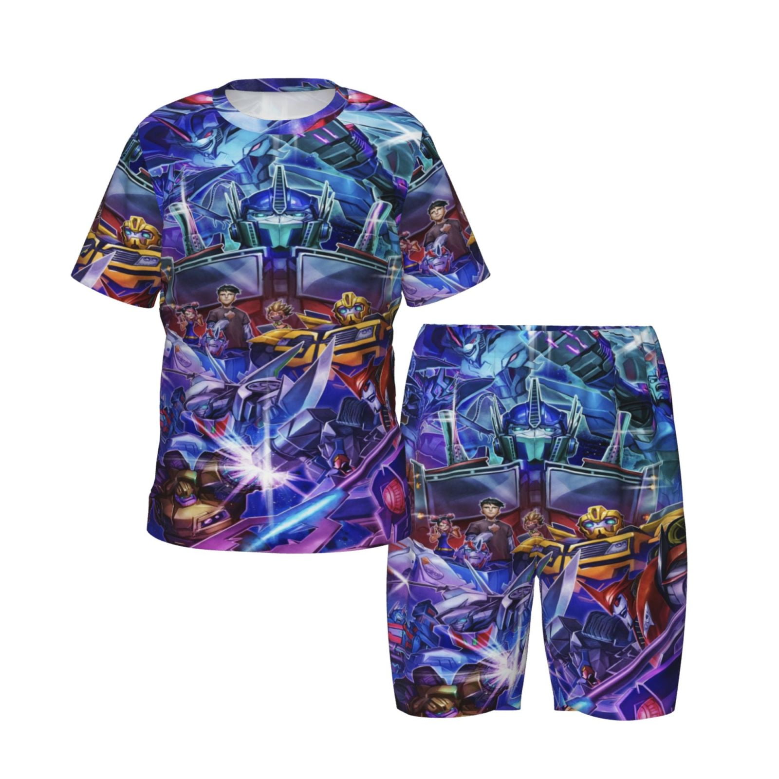 Kids Transformers Pajama Set Kids Cartoon Tee Shirt And Short Set 2PCS ...