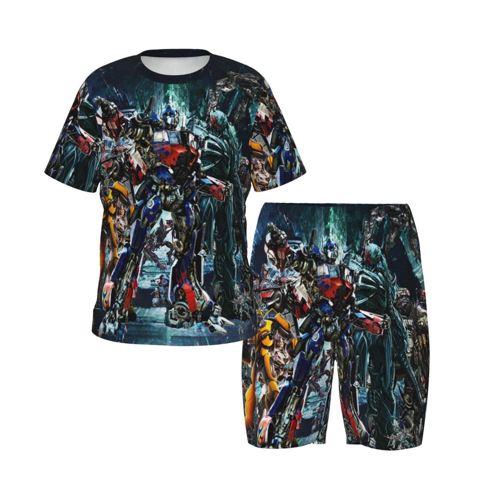 Kids Transformers Pajama Set Kids Cartoon Tee Shirt And Short Set 2PCS ...