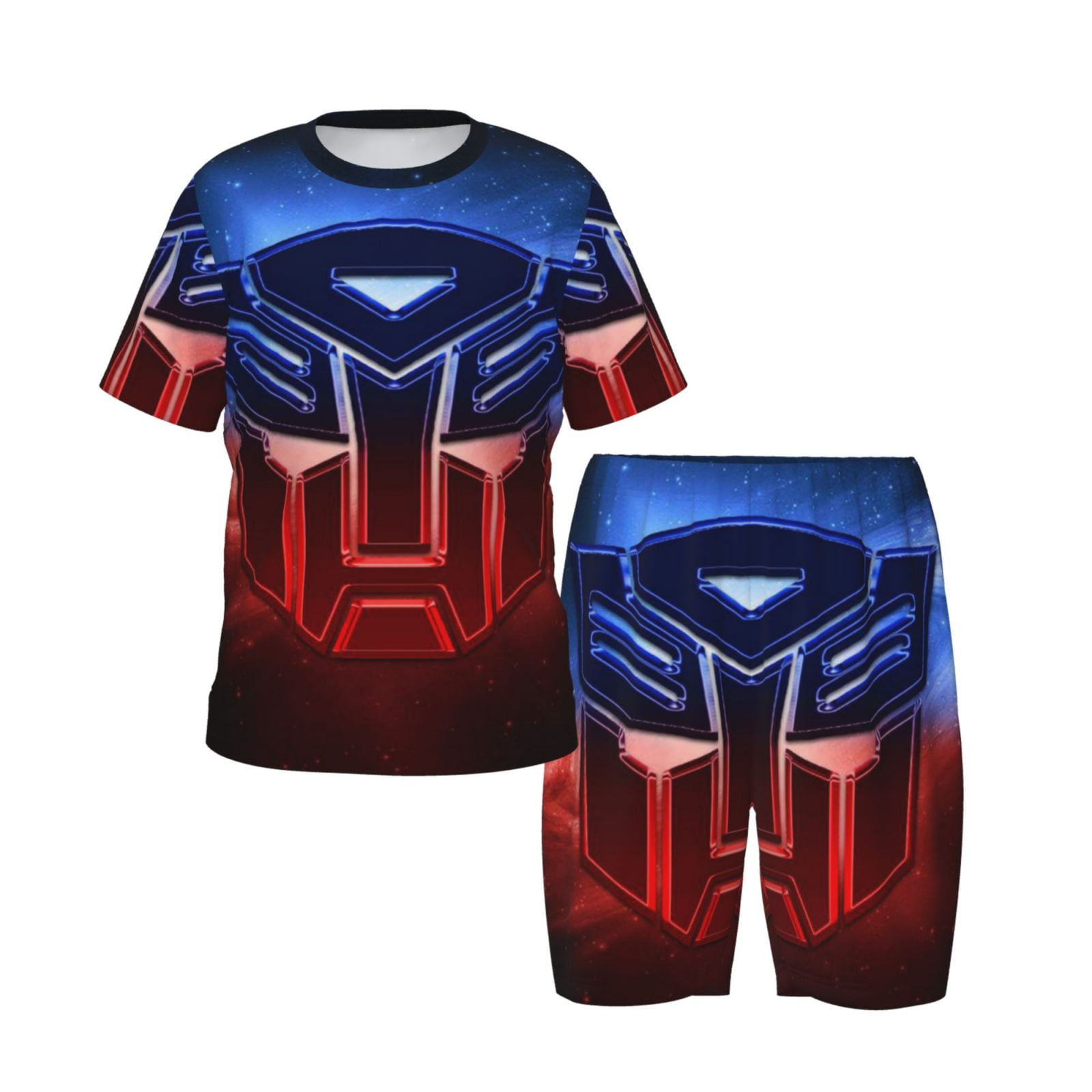 Kids Transformers Pajama Set Kids Cartoon Tee Shirt And Short Set 2PCS ...