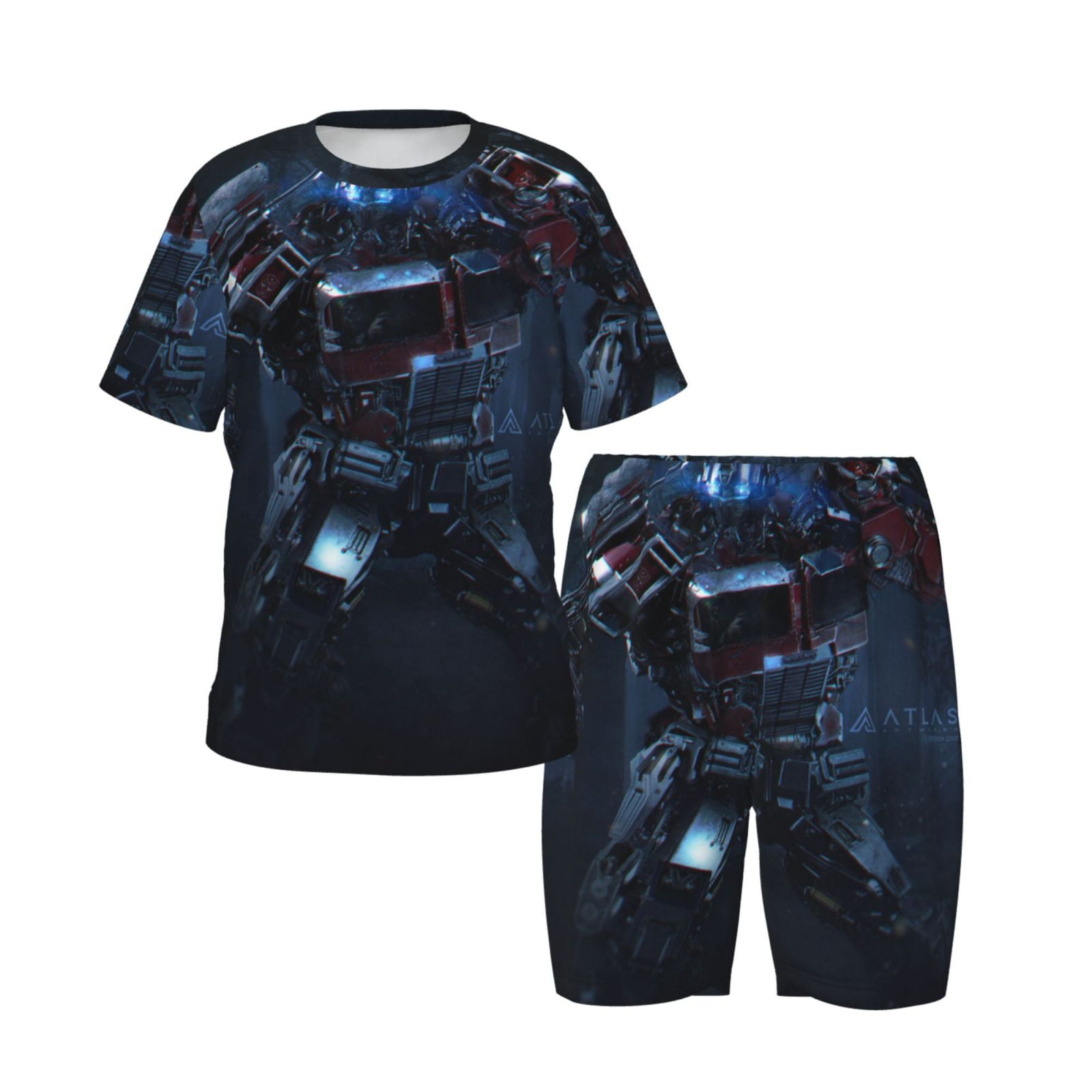 Kids Transformers Pajama Set Kids Cartoon Tee Shirt And Short Set 2PCS ...