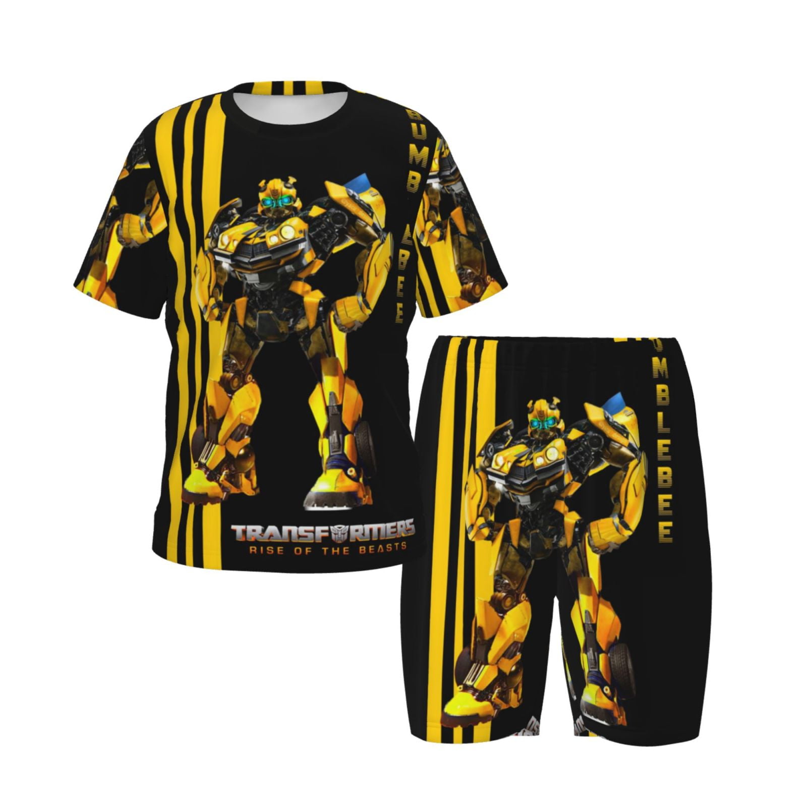 Kids Transformers Pajama Set Kids Cartoon Tee Shirt And Short Set 2PCS ...