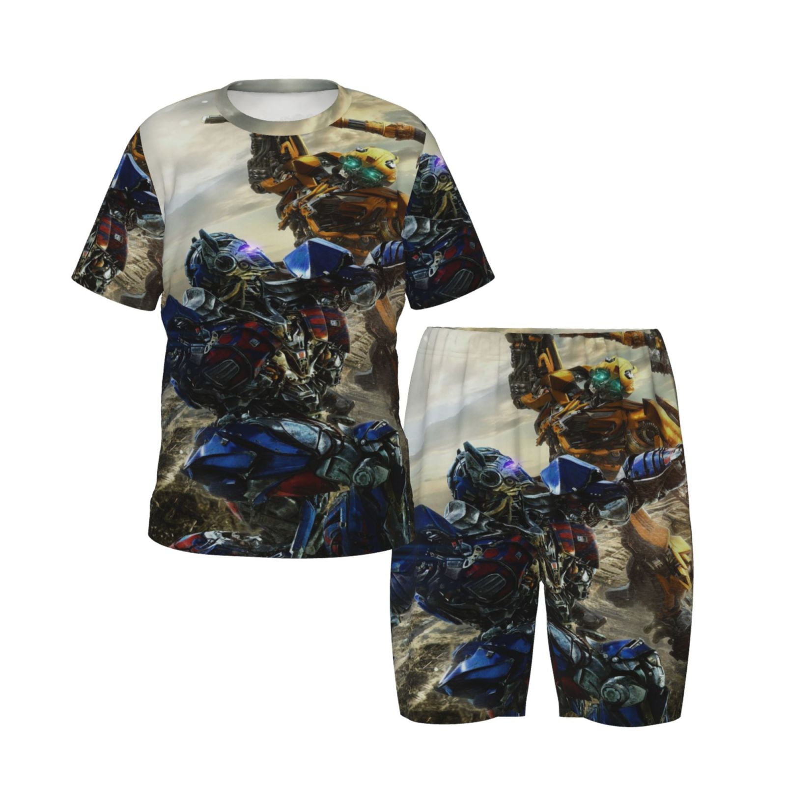 Kids Transformers Pajama Set Kids Cartoon Tee Shirt And Short Set 2PCS ...
