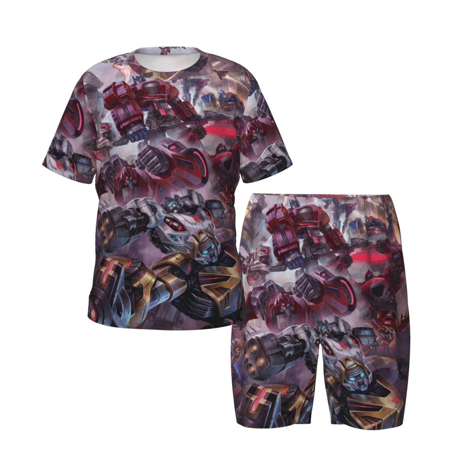 Kids Transformers Pajama Set Kids Cartoon Tee Shirt And Short Set 2PCS ...